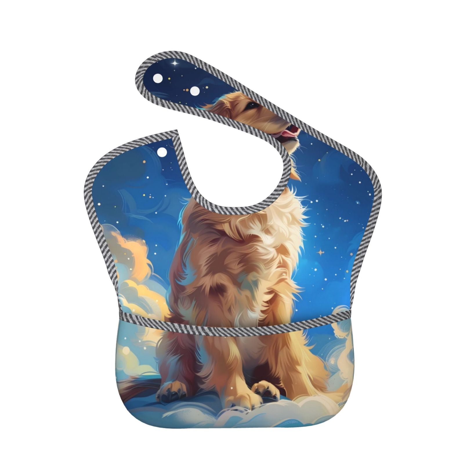 Susaid Starry Sky Cloud Dog Print Bibs for Babies Toddlers Adjustable ...