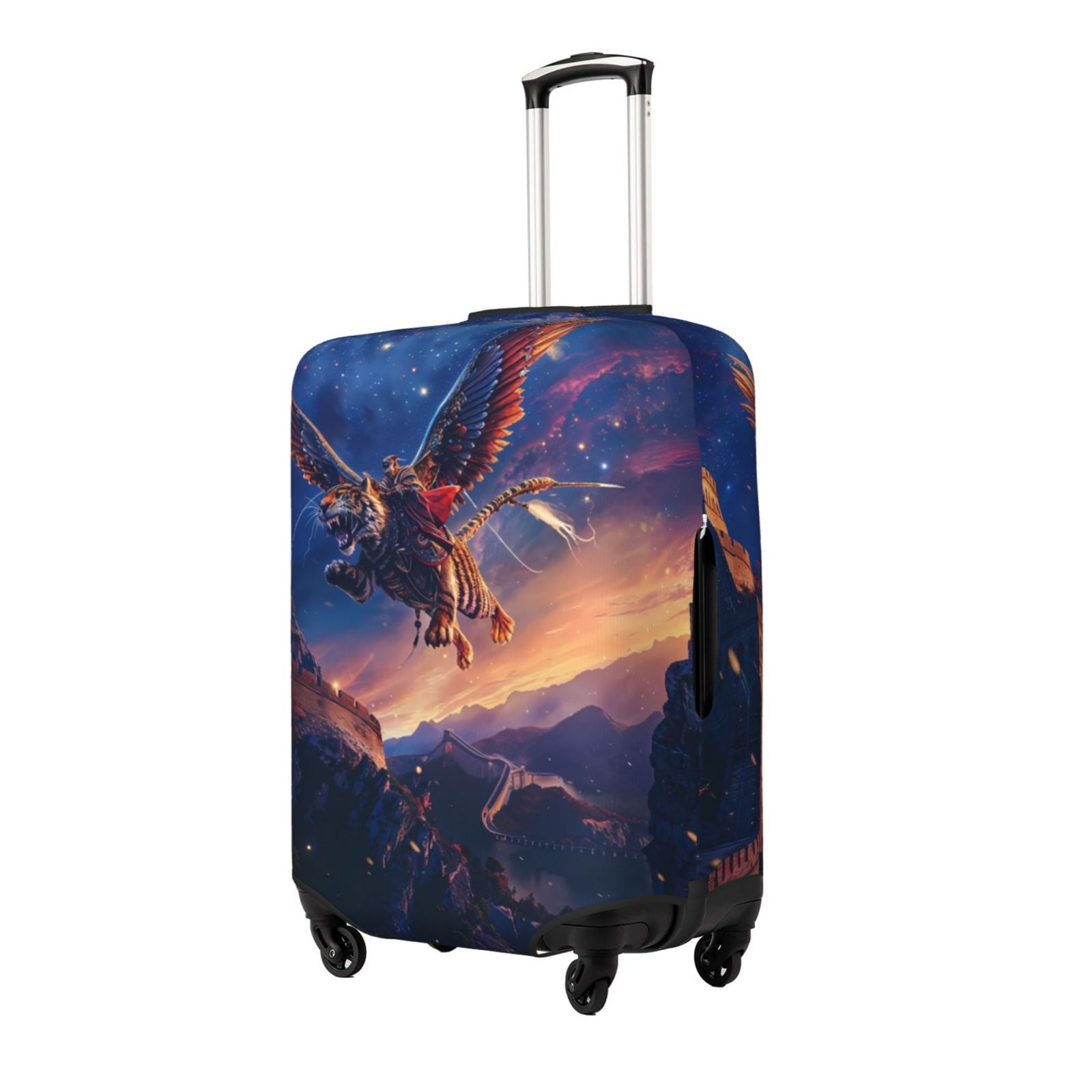 Susaid Starry Sky Flying Tiger Print Elastic Washable Suitcase Cover ...