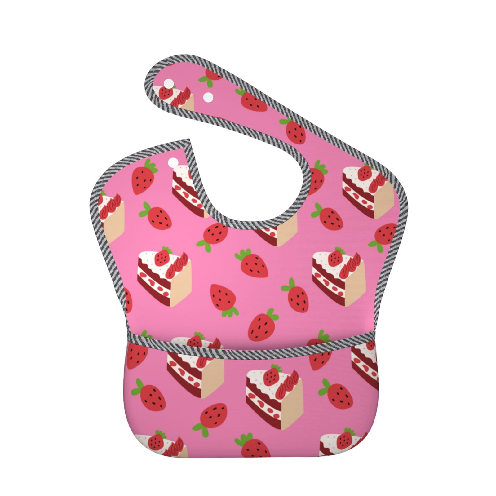 Susaid Strawberry Cake Print Bibs for Babies Toddlers Adjustable ...