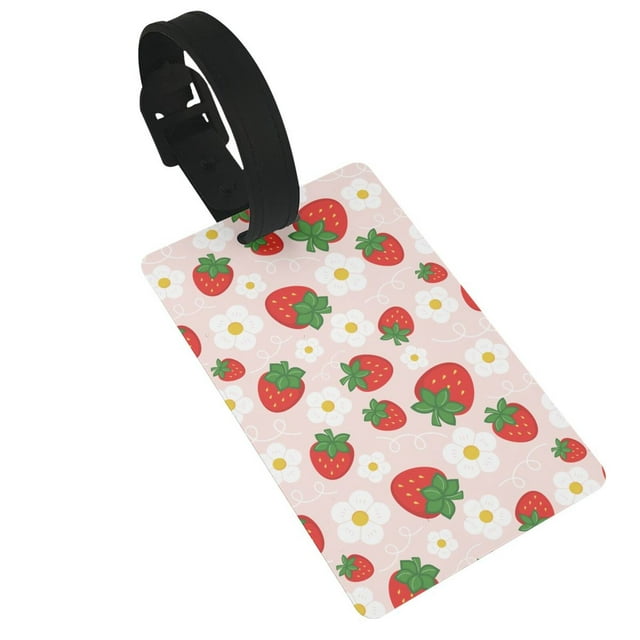 Susaid Strawberry Floral Print Funny Luggage Tags Colorful Unique ... Susaid Strawberry Floral Print Funny Luggage Tags Colorful Unique ...