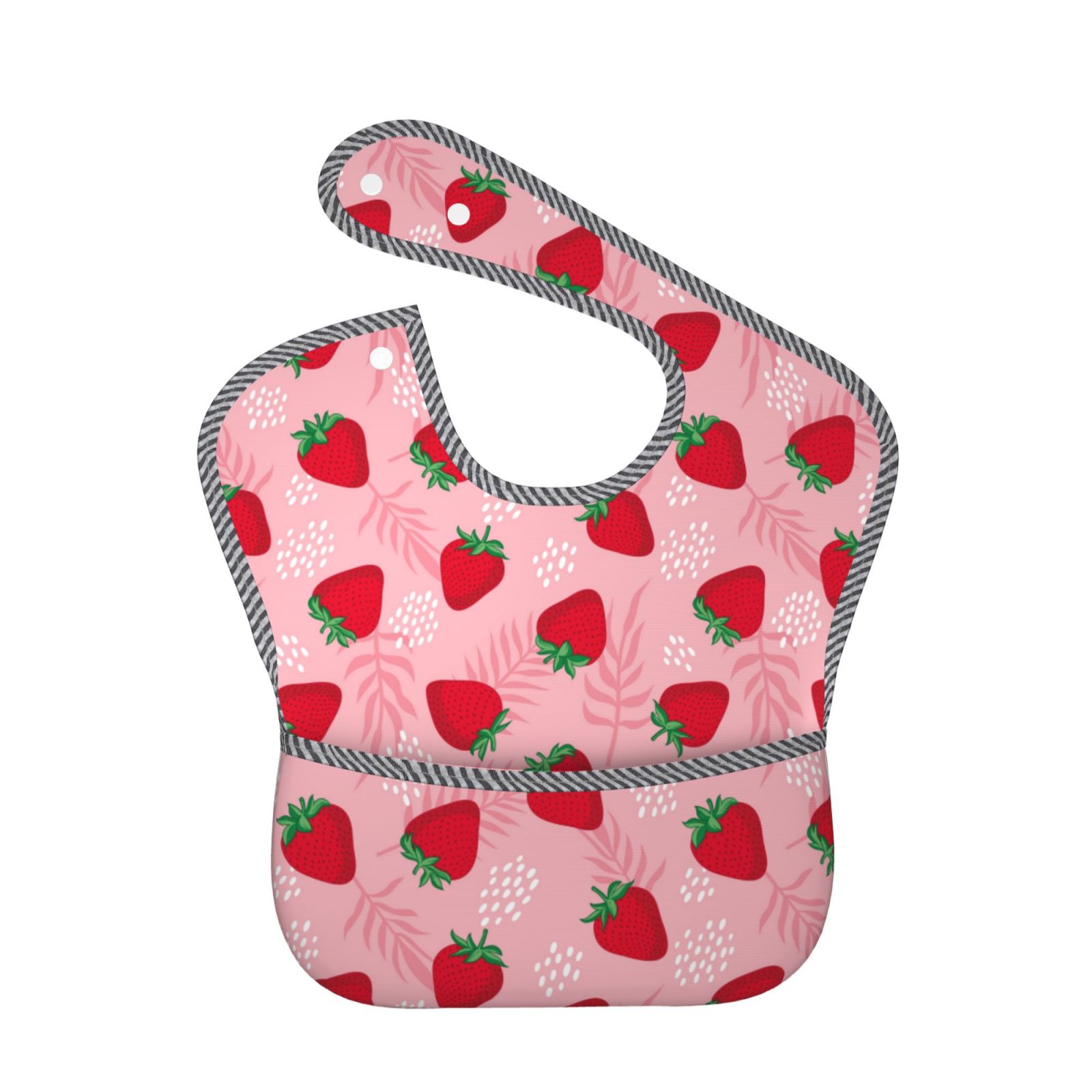 Susaid Strawberry Print Bibs for Babies Toddlers Adjustable Waterproof ...