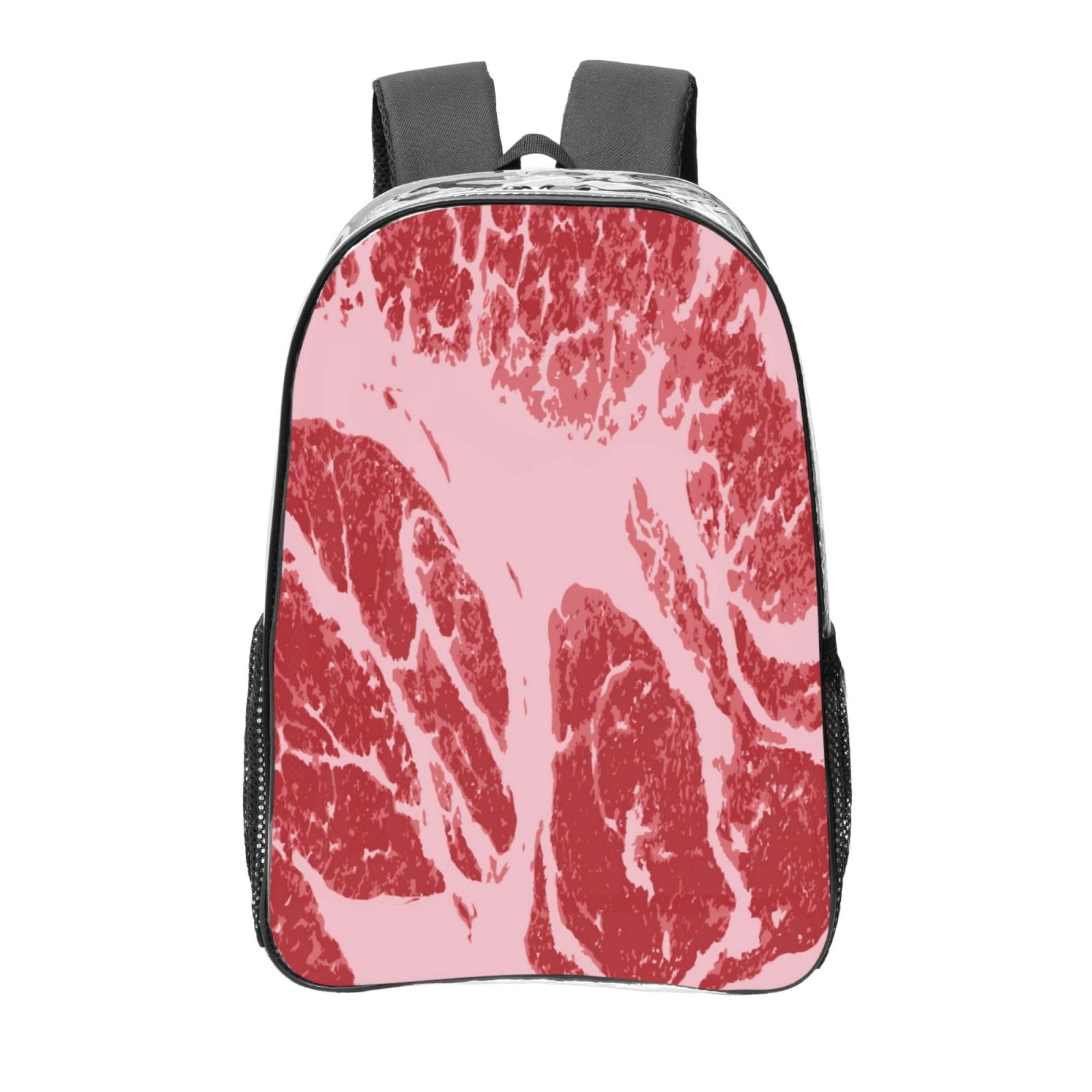 Susaid Striped Meat Print Clear Backpack See Through Transparent ...