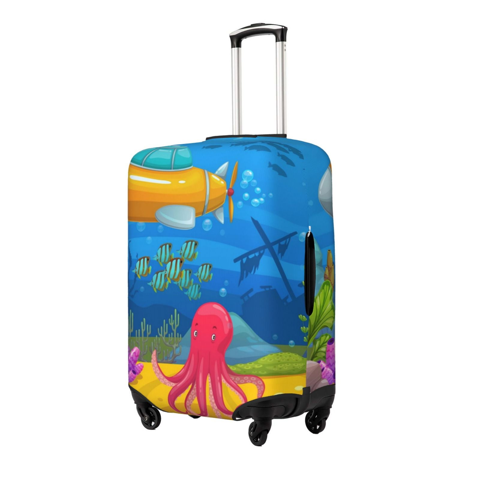 Susaid Submarine And Landscape Print Elastic Washable Suitcase Cover ...