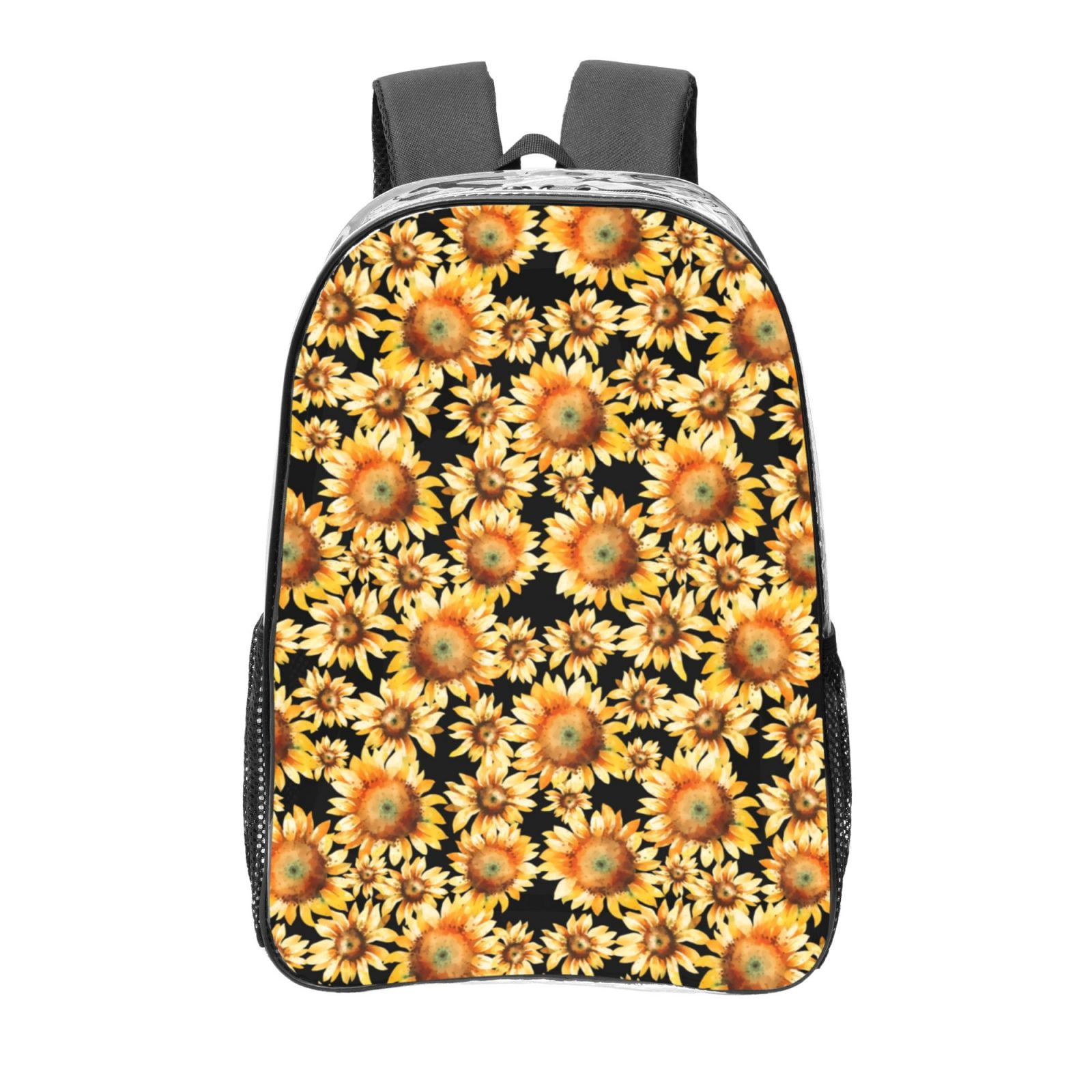 Susaid Sunflowers 1 Print Clear Backpack See Through Transparent ...