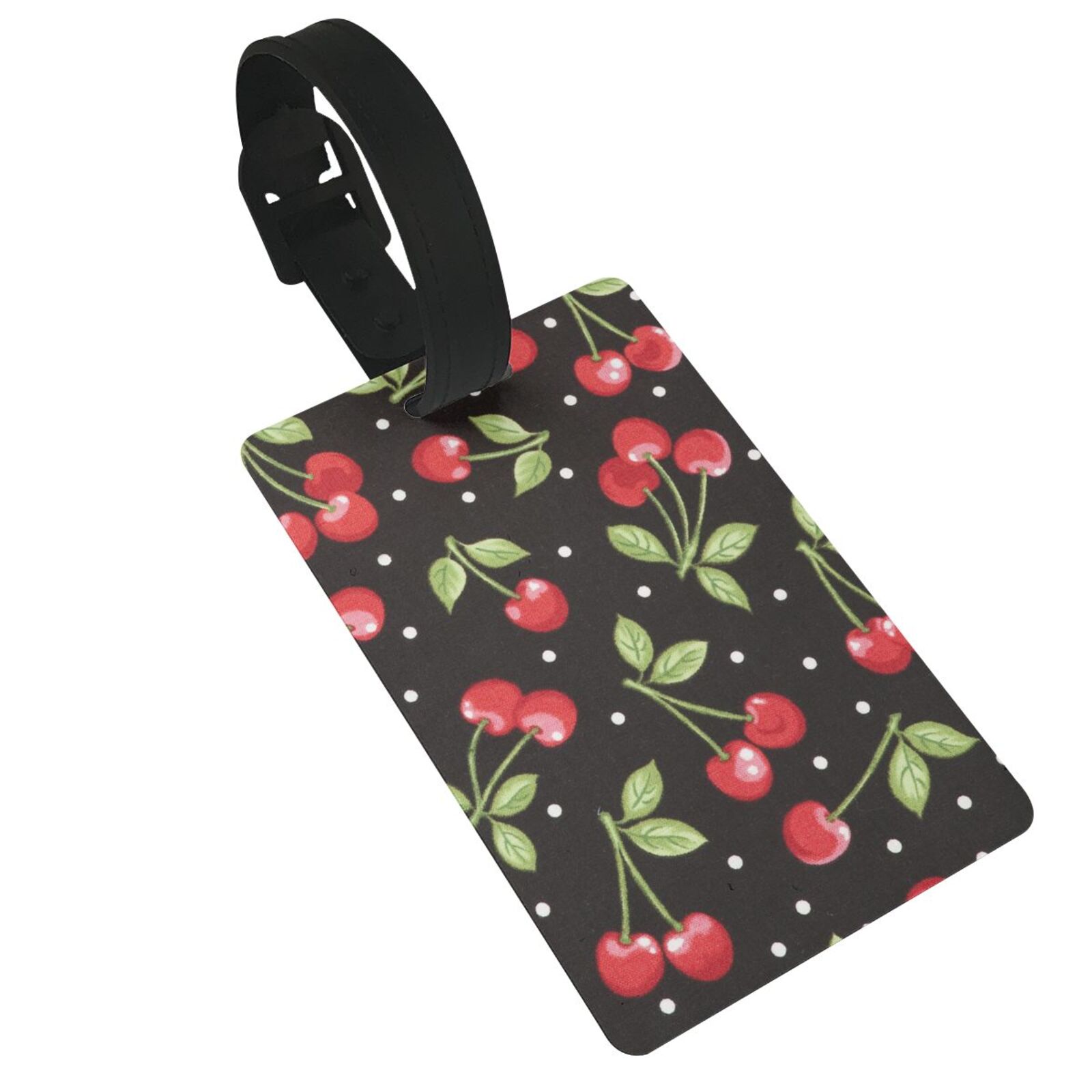 Susaid Sweet Red Cherry Print Funny Luggage Tags Colorful Unique Travel ...