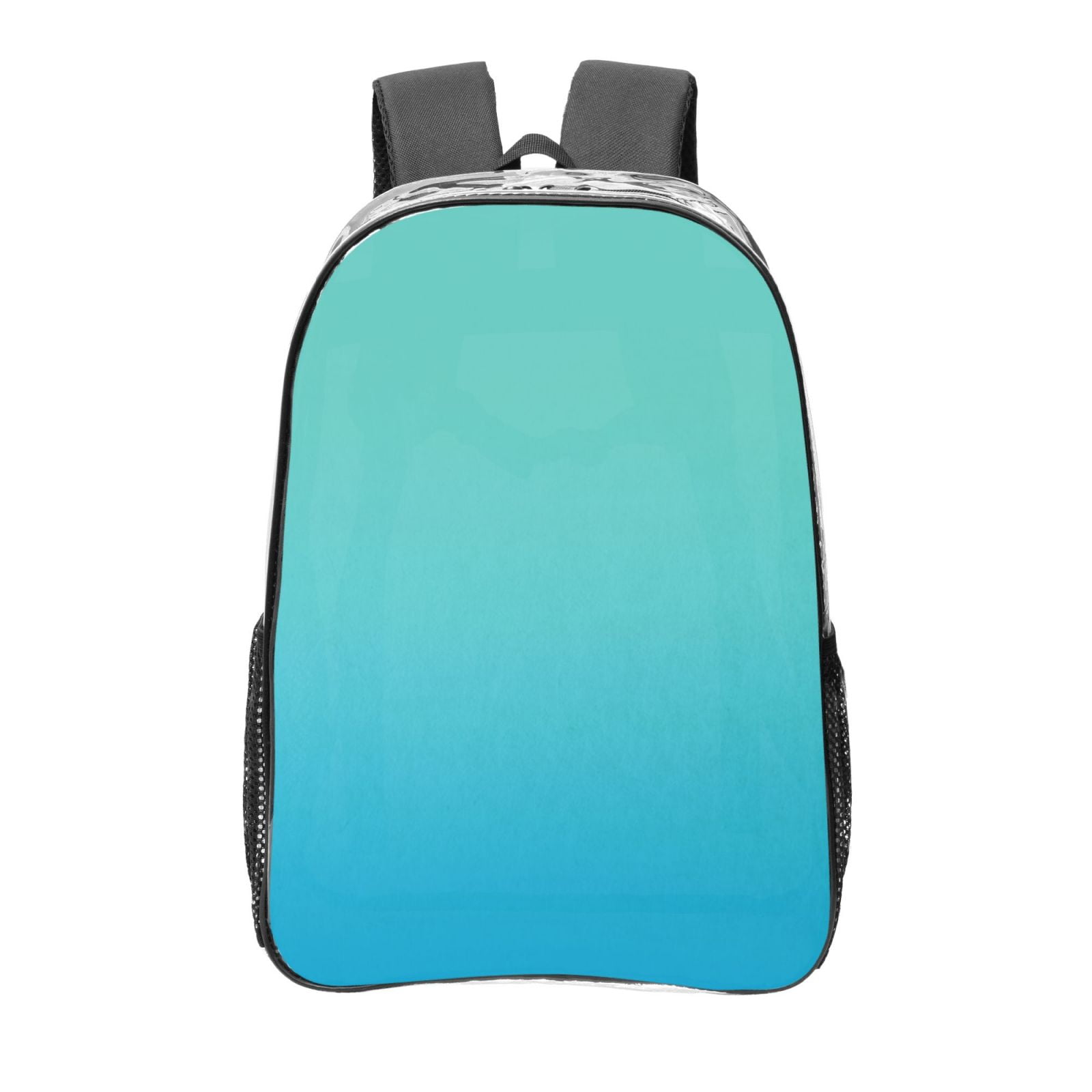 Susaid Teal Turquoise Print Clear Backpack See Through Transparent ...