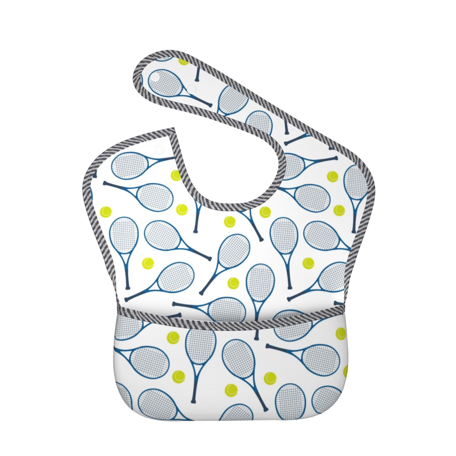 Susaid Tennis Rackets And Balls Print Bibs for Babies Toddlers ...