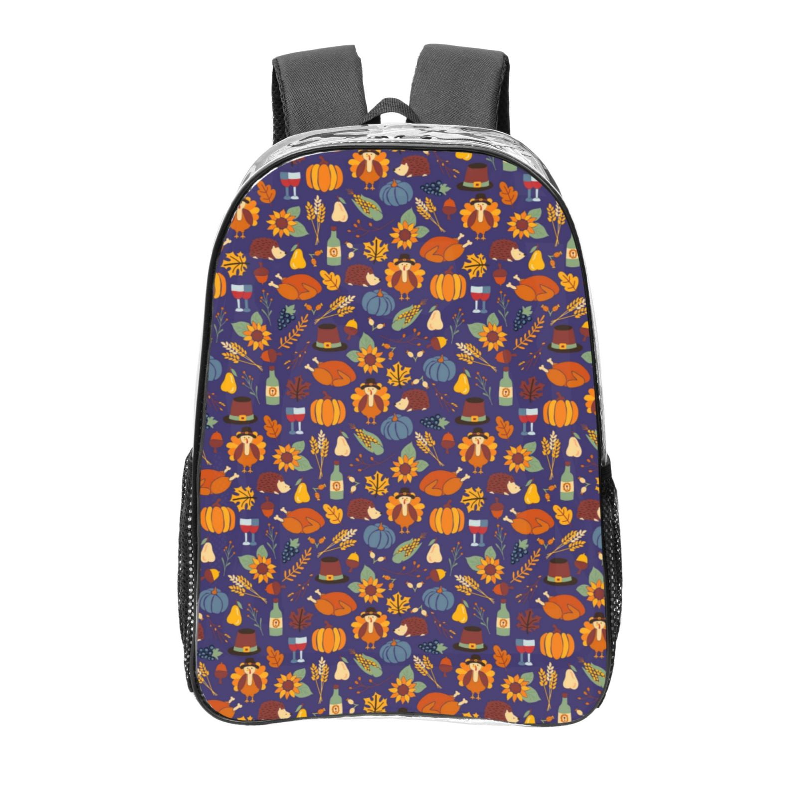 Susaid Thanksgiving Turkey 2 Print Clear Backpack See Through ...