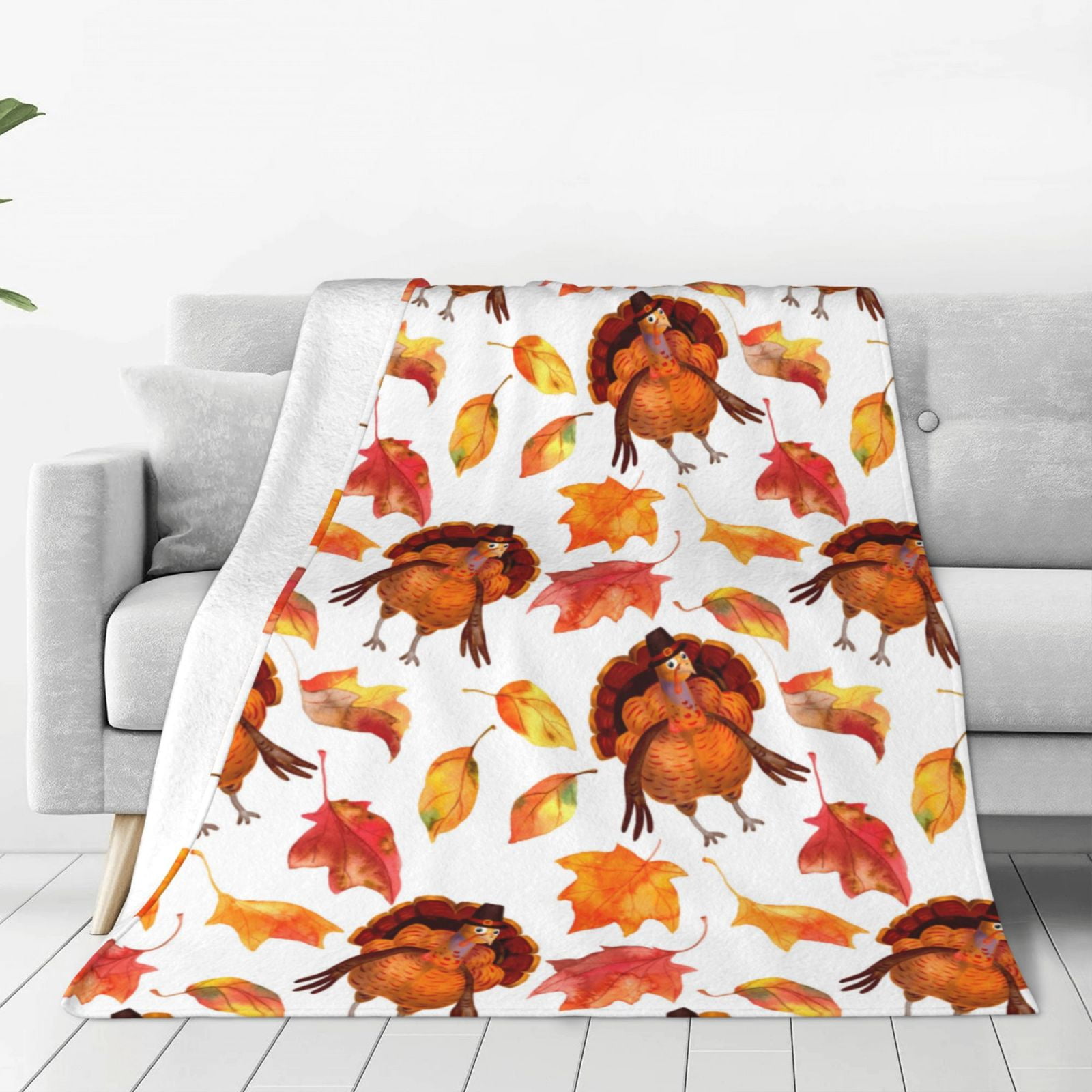 Susaid Thanksgiving Turkey Leaves Print Microfiber Cleaning Cloth ...