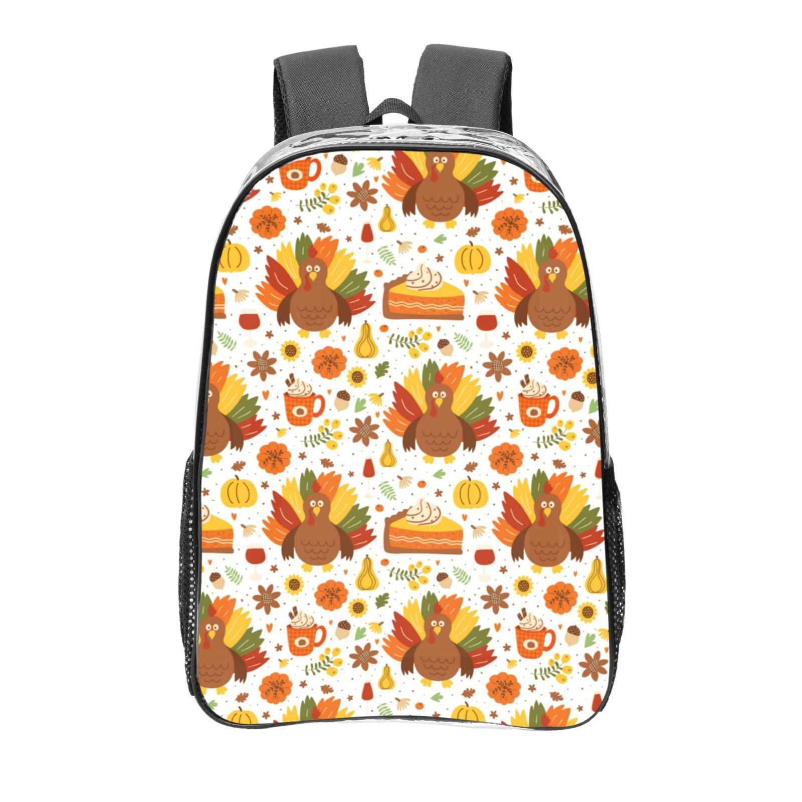 Susaid Thanksgiving With Turkey Print Clear Backpack See Through ...