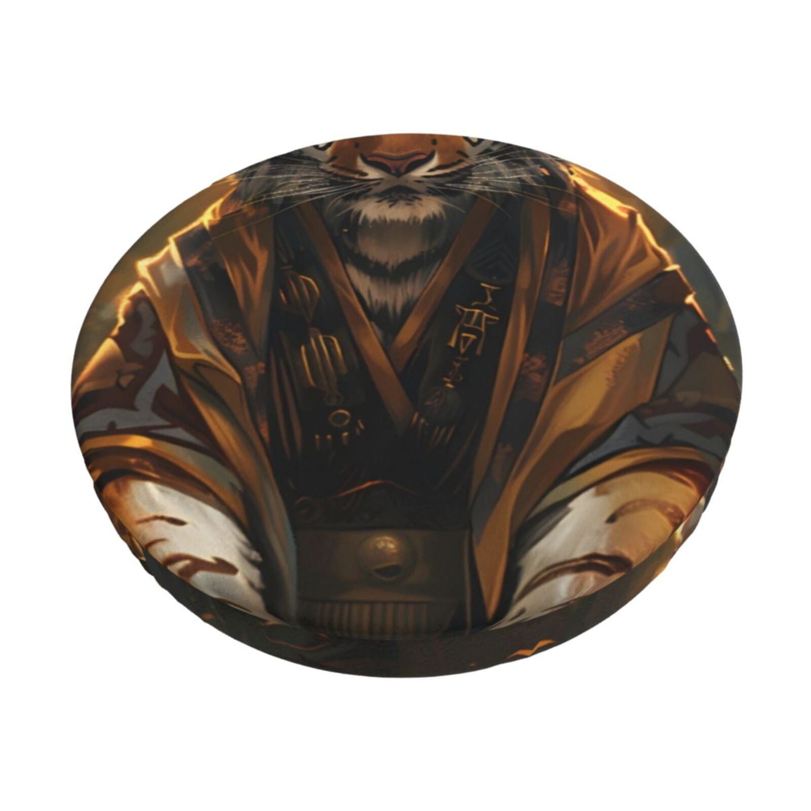 Susaid Tiger In The Fallen Leaf Forest Print Elastic Bar Stool Cover ...