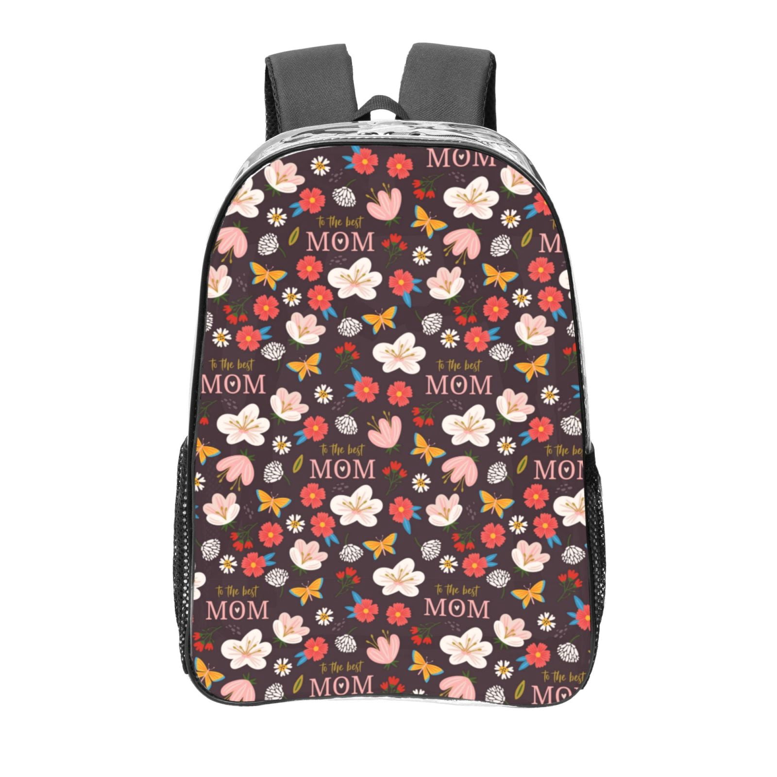 Susaid To The Best Mom Print Clear Backpack See Through Transparent ...