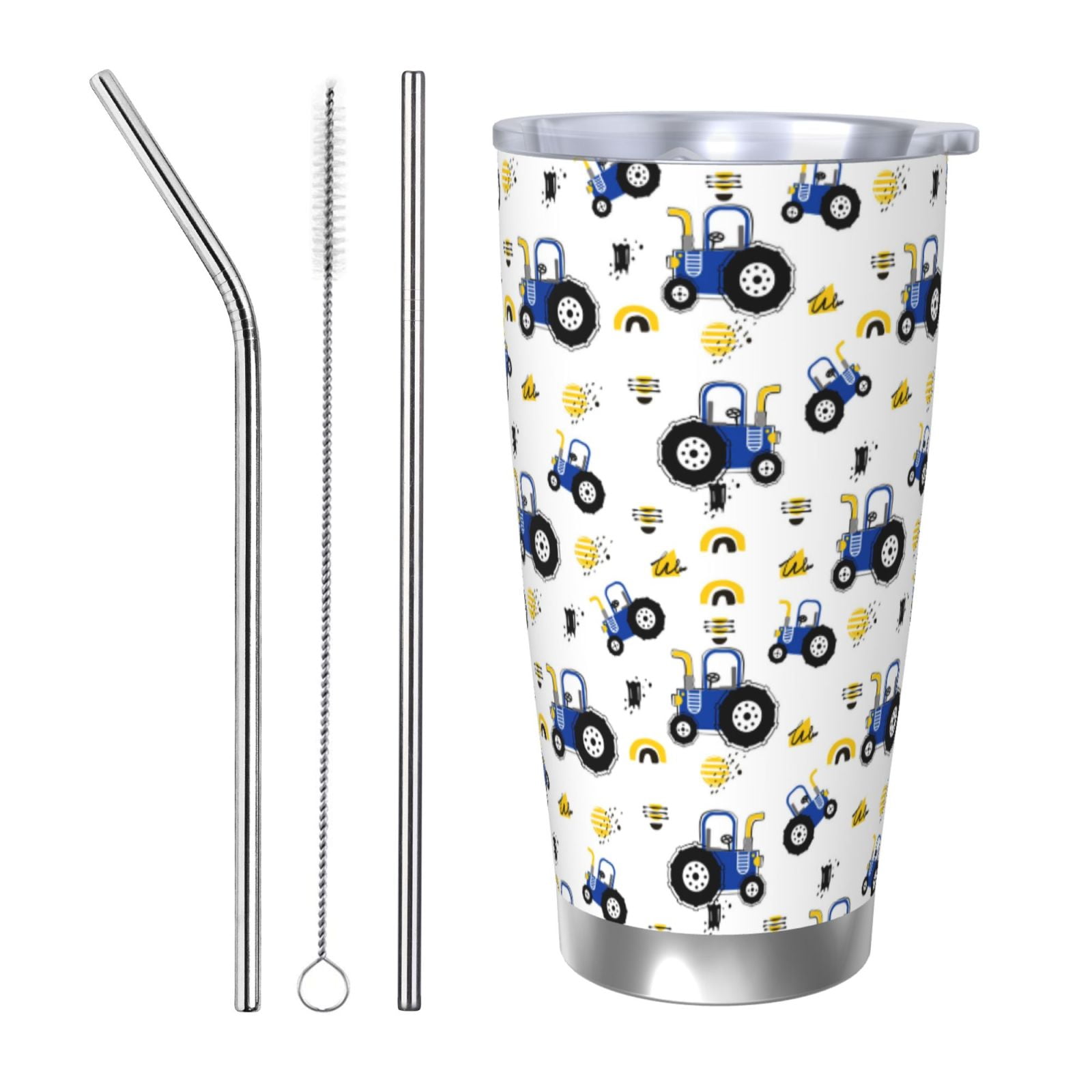 Susaid Tractor And Vehicle Print 20oz Car Cup,Insulated Coffee Cup ...