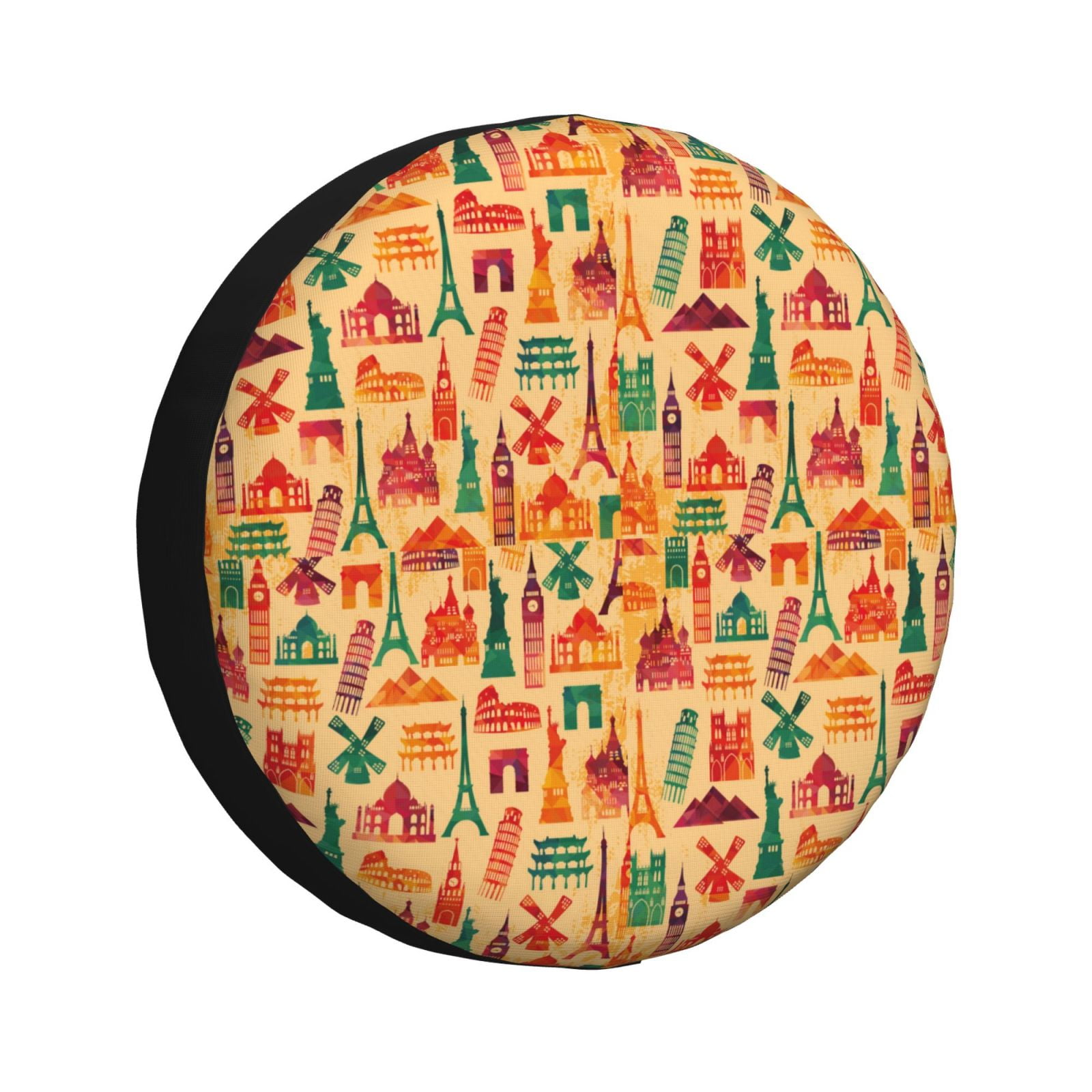 Susaid Travel And Tourism Print Water Proof Spare Tire Cover Wheel Tire ...