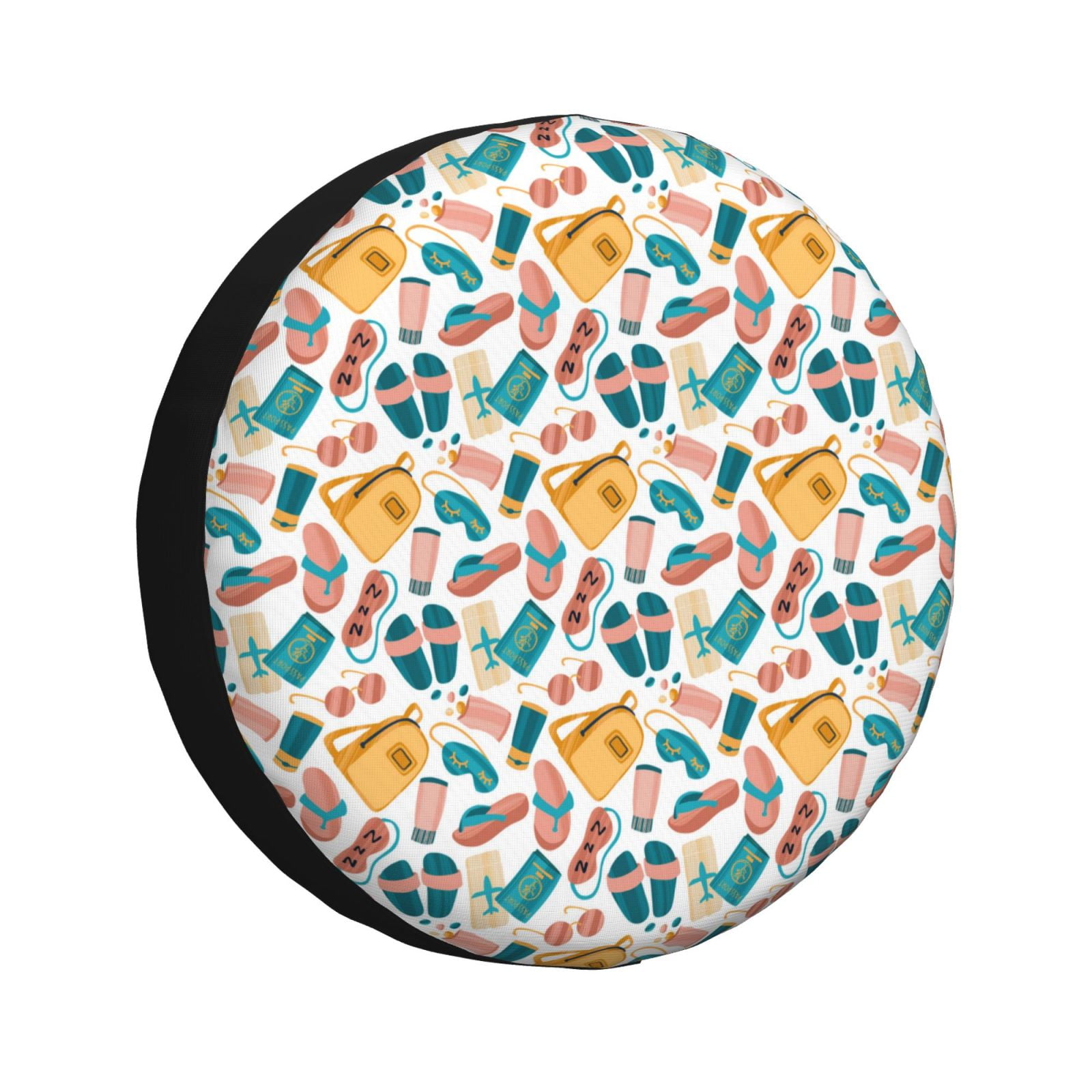 Susaid Travel Elements Print Water Proof Spare Tire Cover Wheel Tire ...