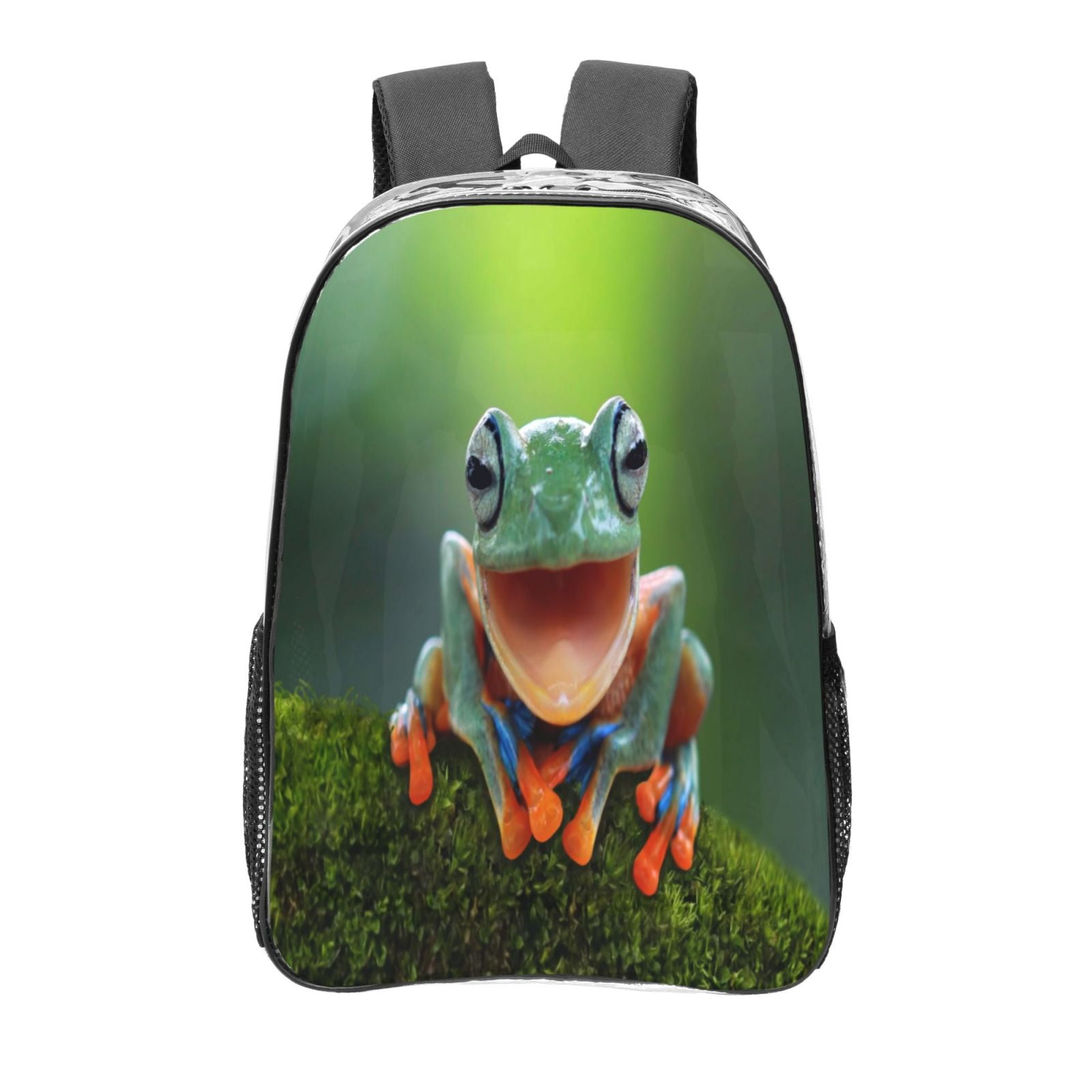 Susaid Tree Frog Print Clear Backpack See Through Transparent Plastic ...