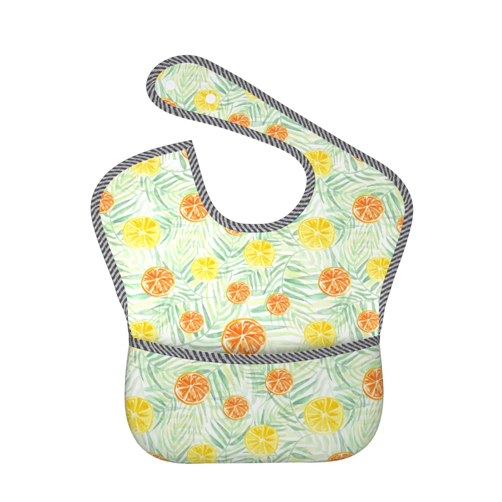 Susaid Tree Palms Lemon Print Bibs for Babies Toddlers Adjustable ...