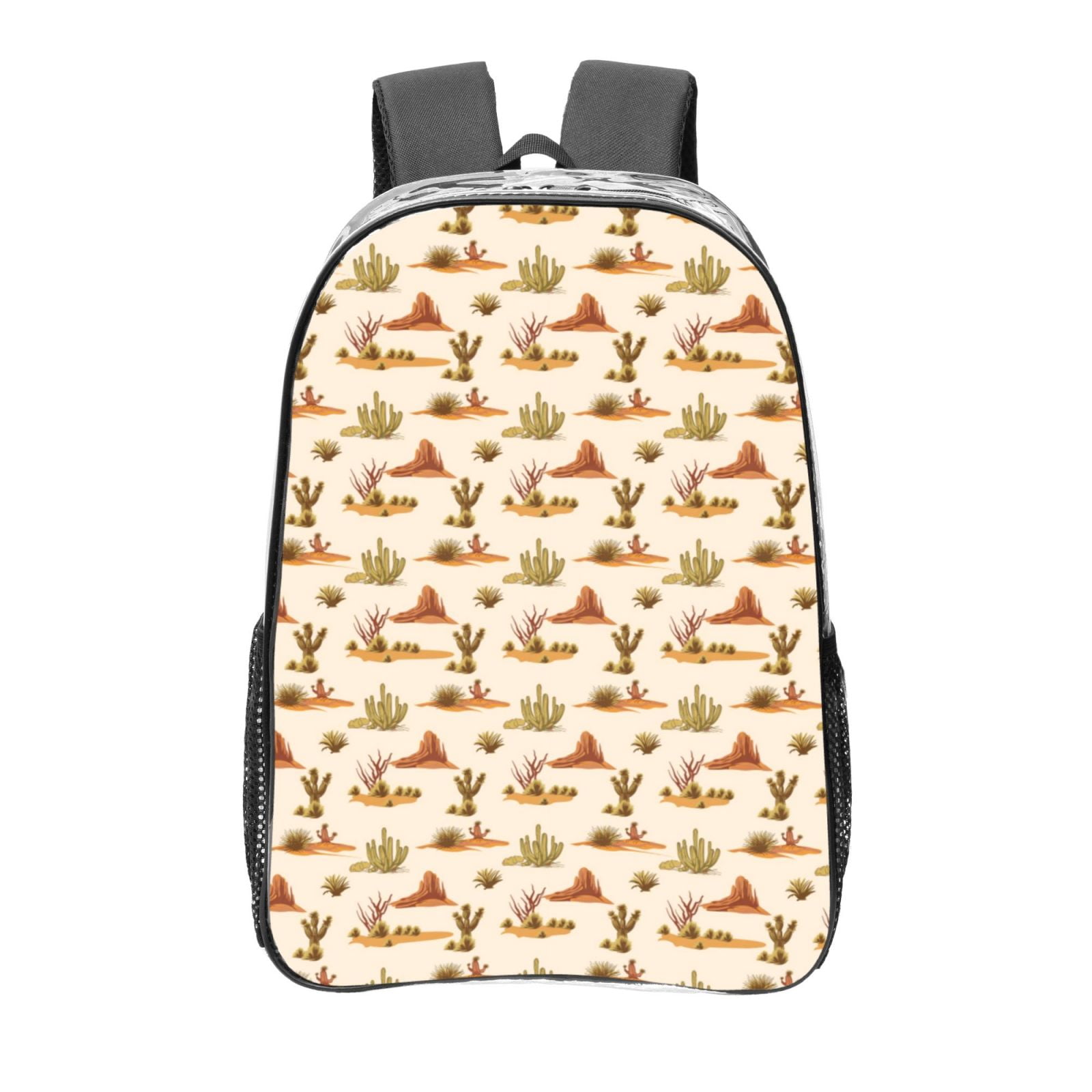 Susaid Tropical Desert Print Clear Backpack See Through Transparent ...