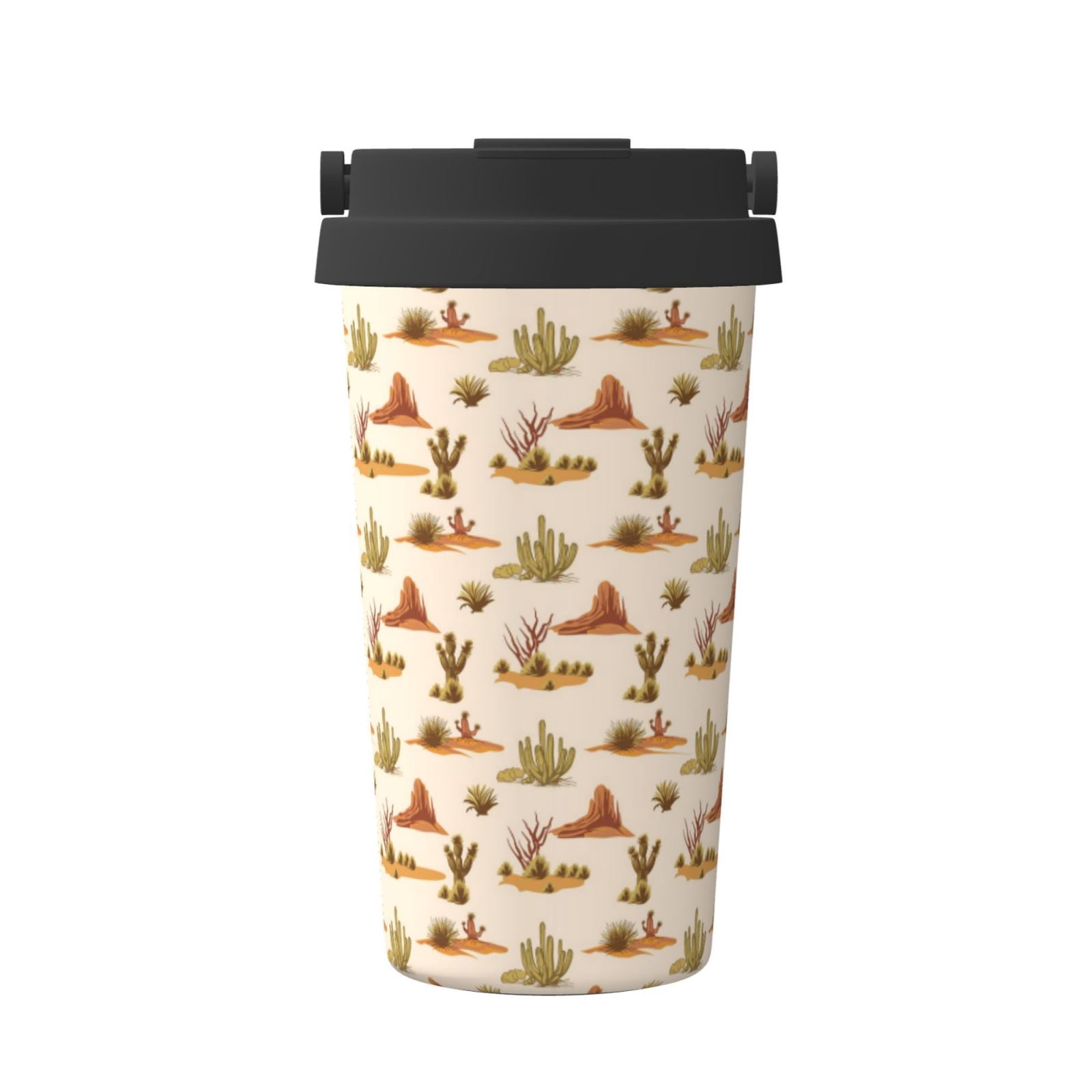 Susaid Tropical Desert Print Coffee Travel Mug, Insulated Coffee Mug ...