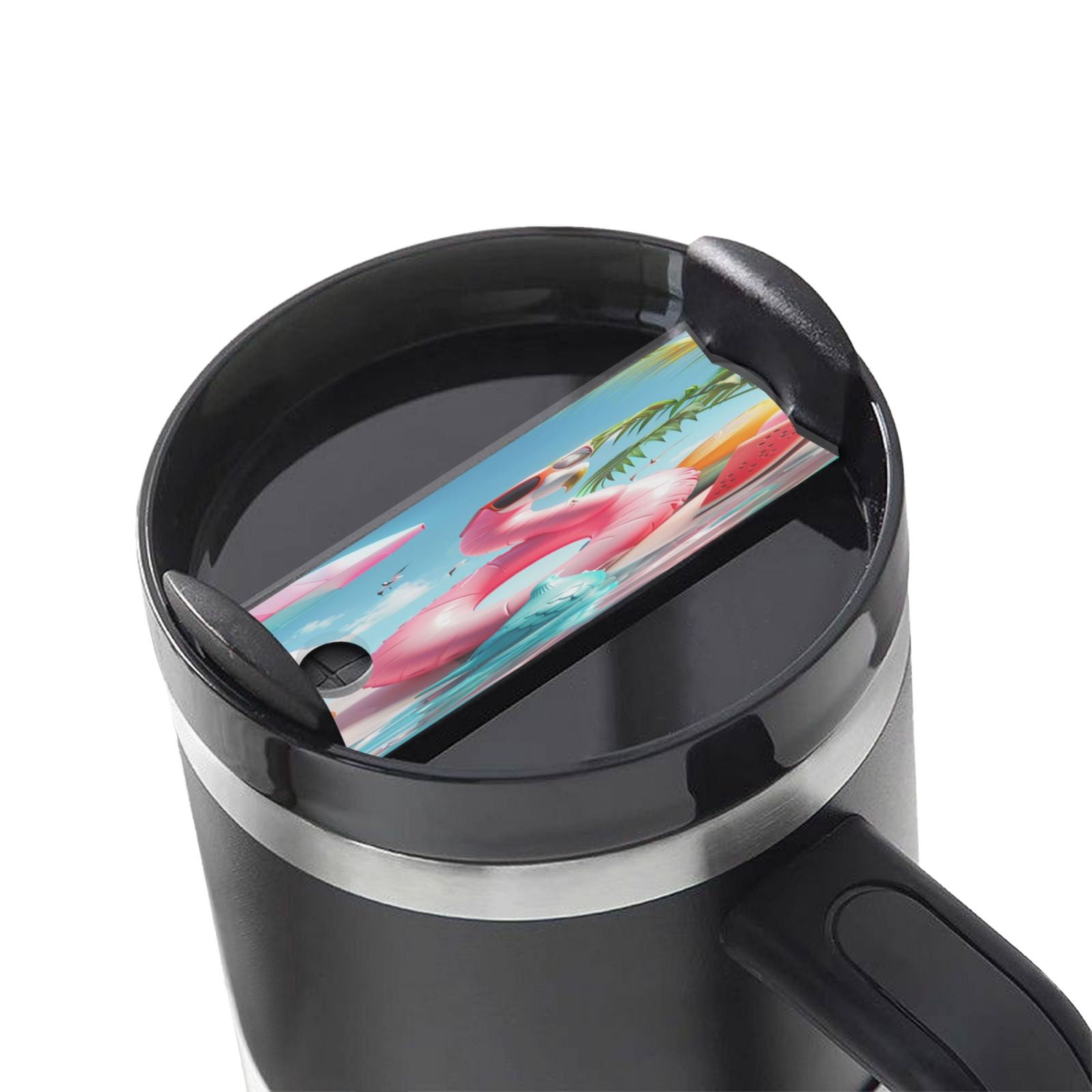 Susaid Tropical Flamingo Pool Float Print Name Plates Acrylic Lid ...