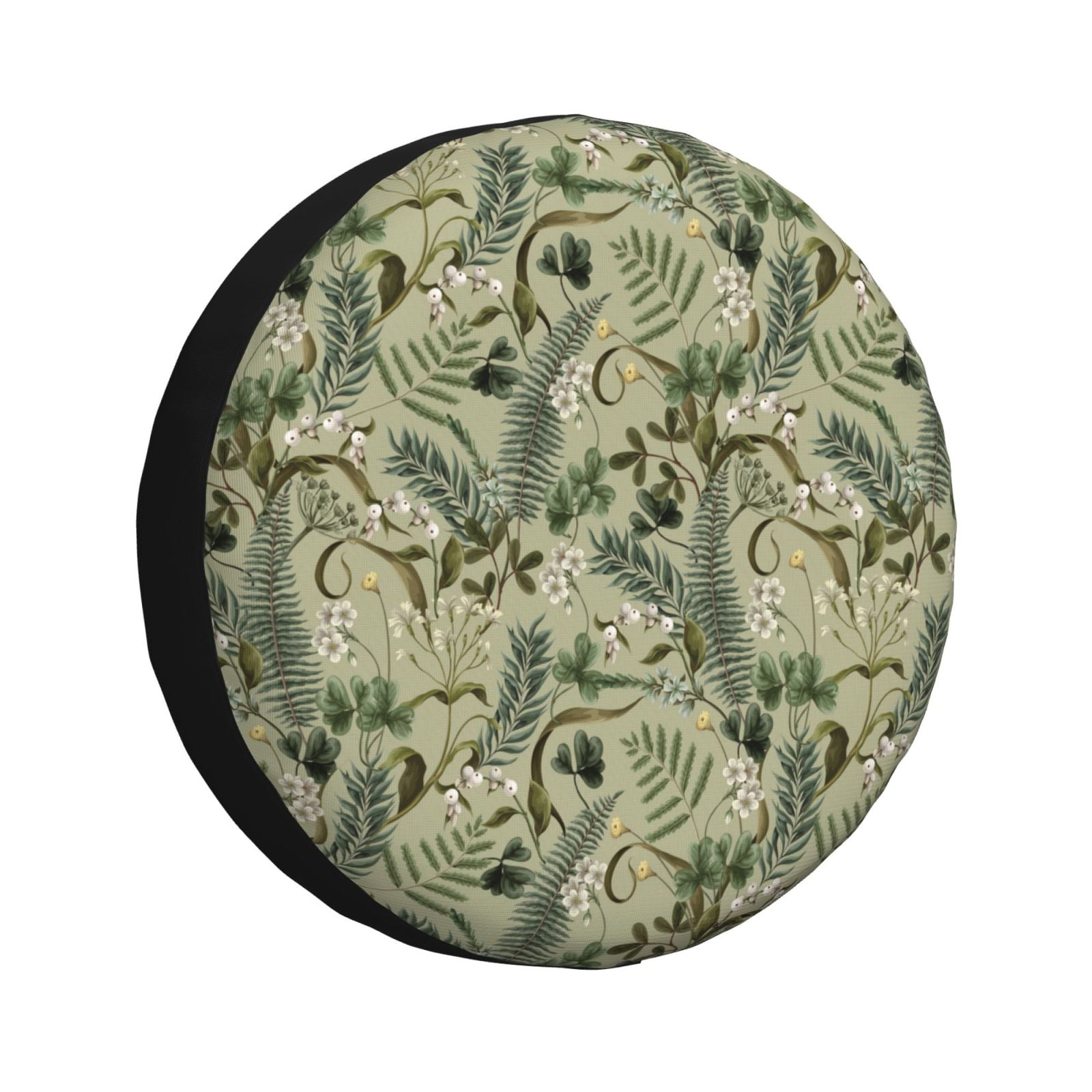 Susaid Tropical Plants Green Print Water Proof Spare Tire Cover Wheel ...