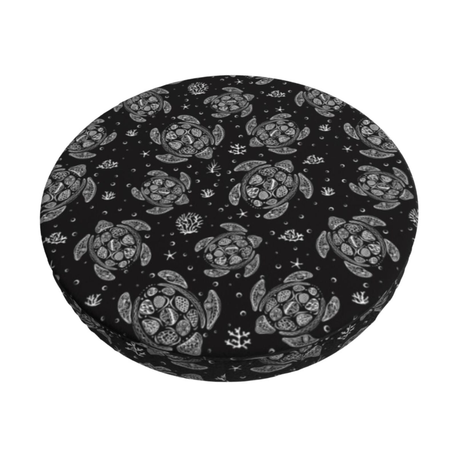 Susaid Turtle Print Elastic Bar Stool Cover Personalized Washable Stool ...