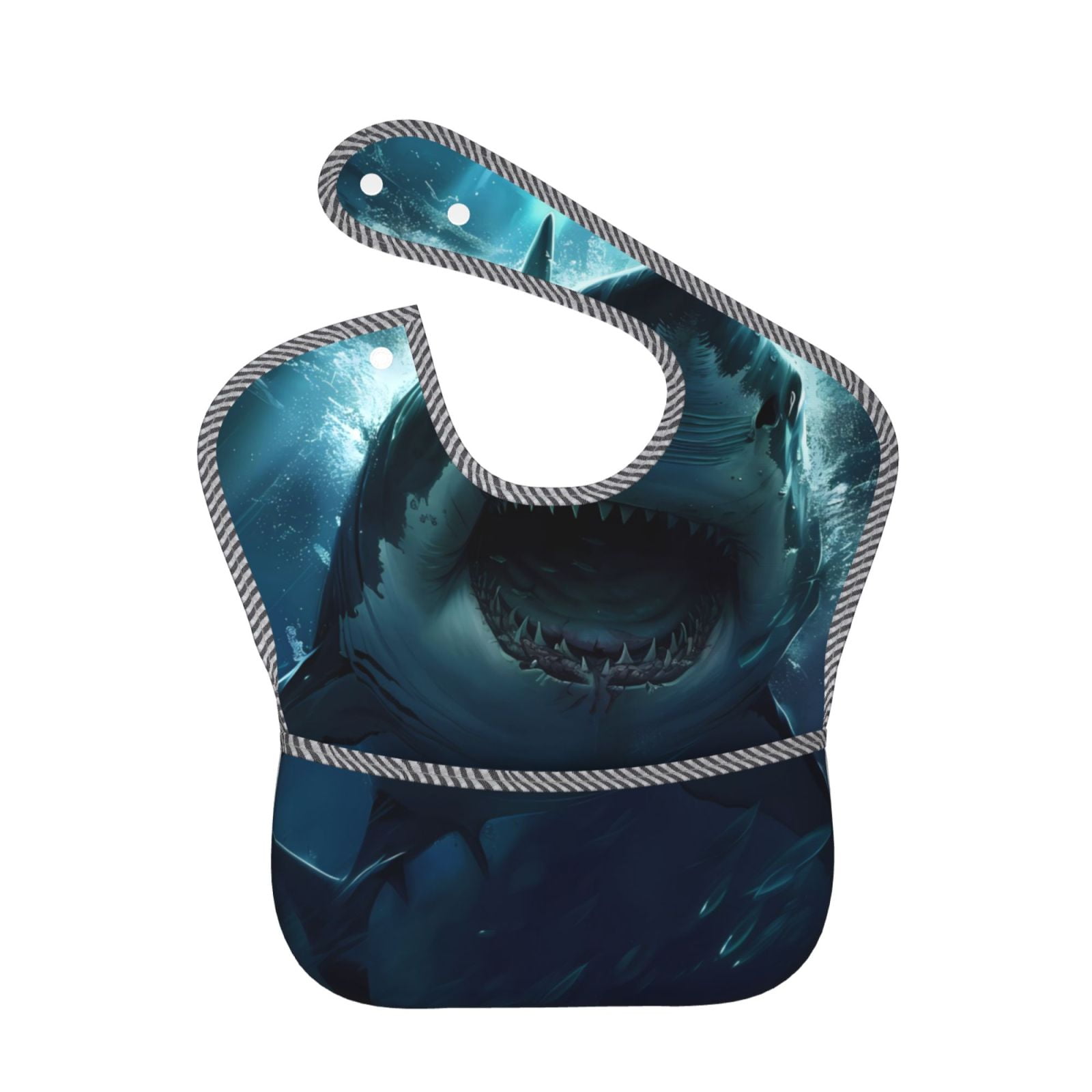 Susaid Undersea Shark Print Bibs for Babies Toddlers Adjustable ...