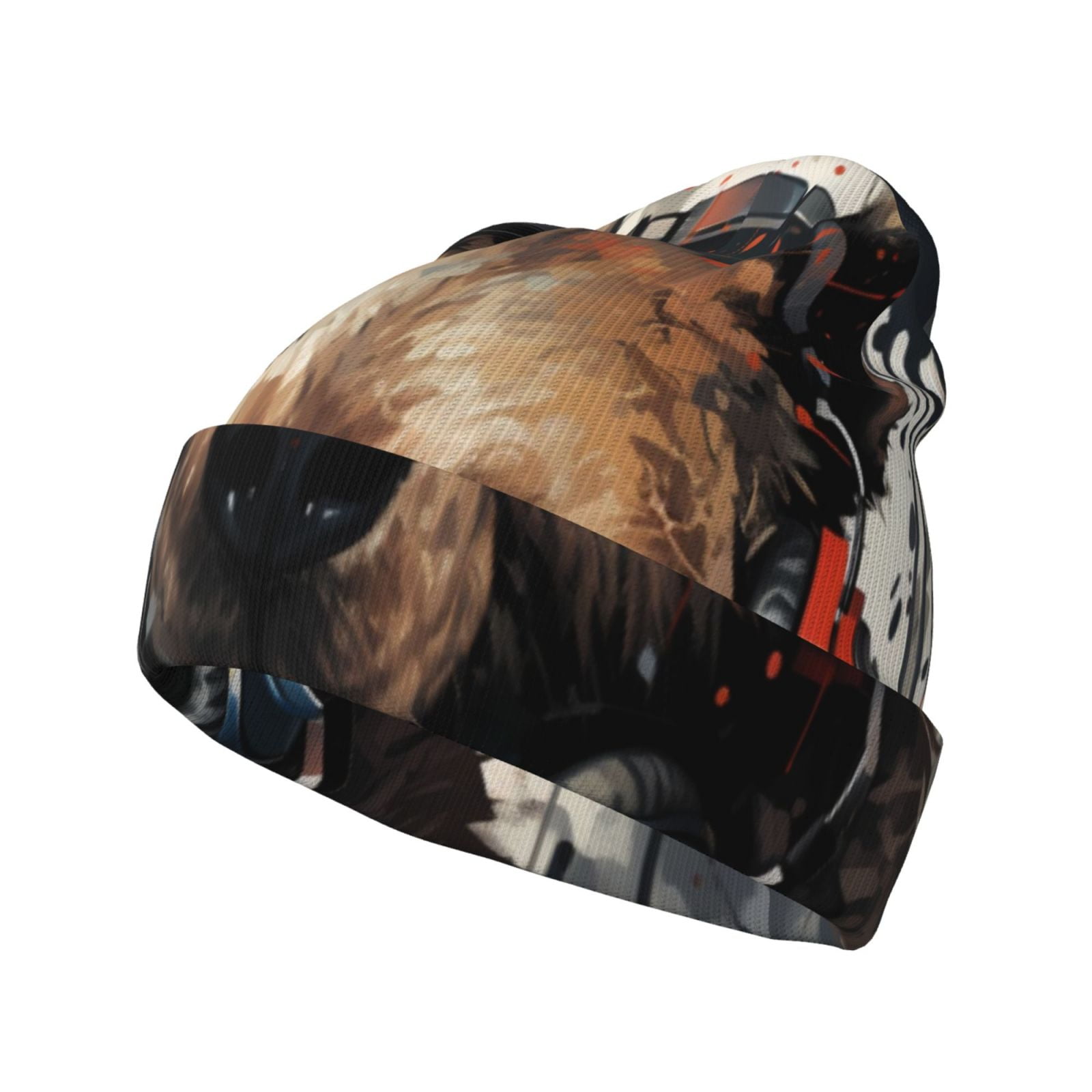 Susaid Urban Bear With Headphones Print Winter Beanie for Men Women ...