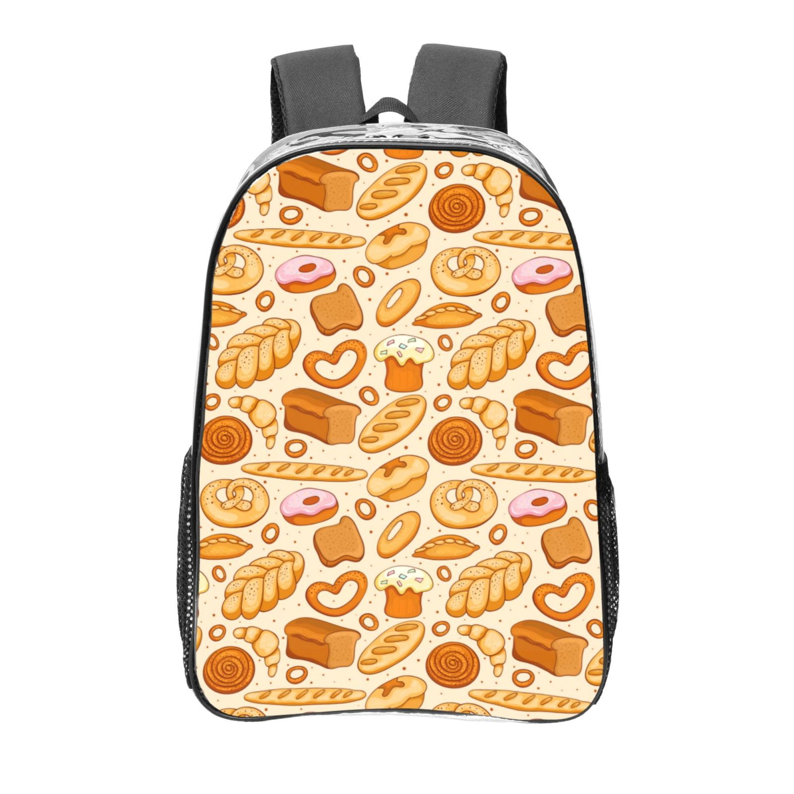 Susaid Various Bread Print Clear Backpack See Through Transparent ...