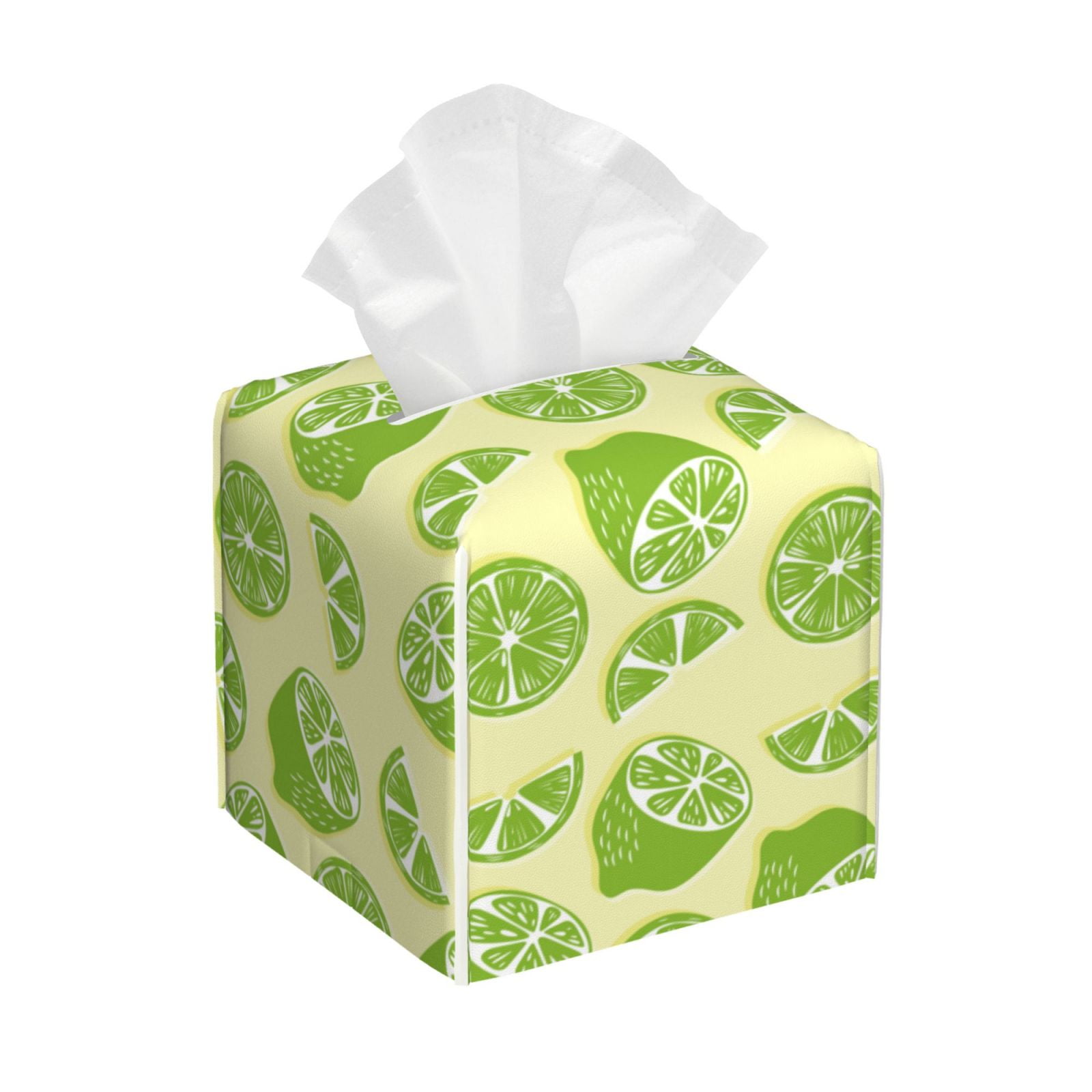 Susaid Various Lemons Print PU Leather Tissue Box Cover, Square ...