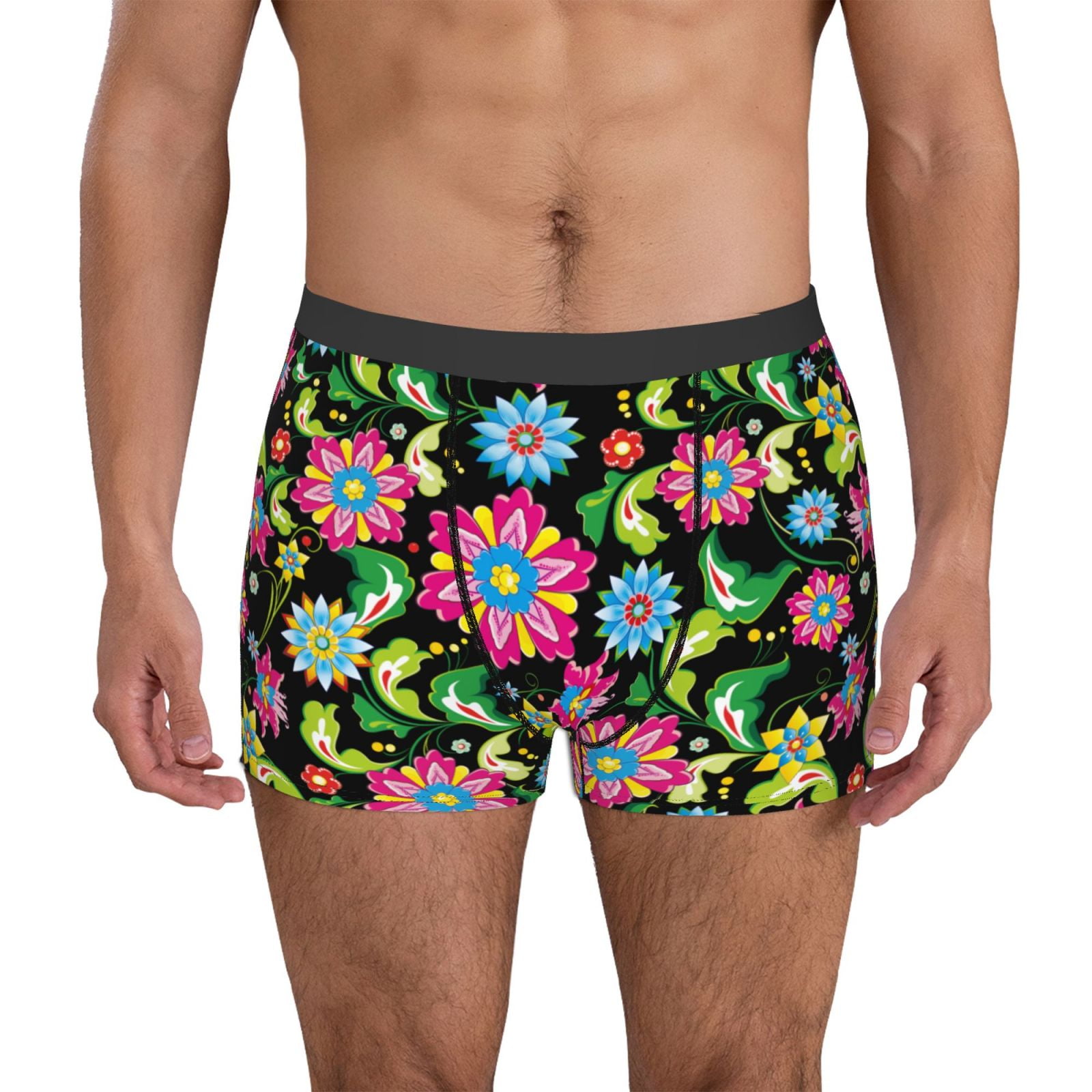 Susaid Vector Mexican Otomi Style Bright Print Men's Mesh Boxer Briefs ...
