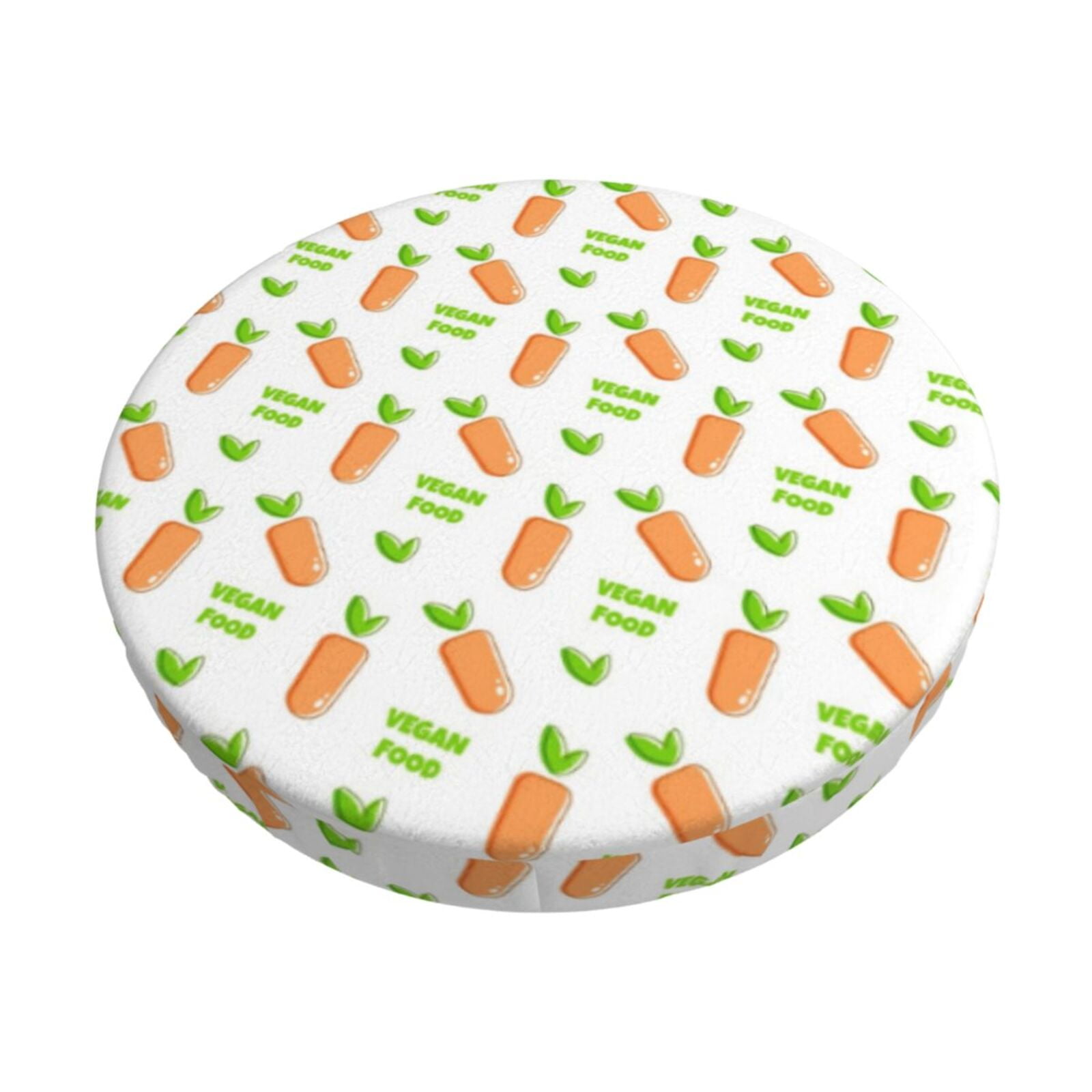 Susaid Vegan Fruit Carrot Print Elastic Bar Stool Cover Personalized ...