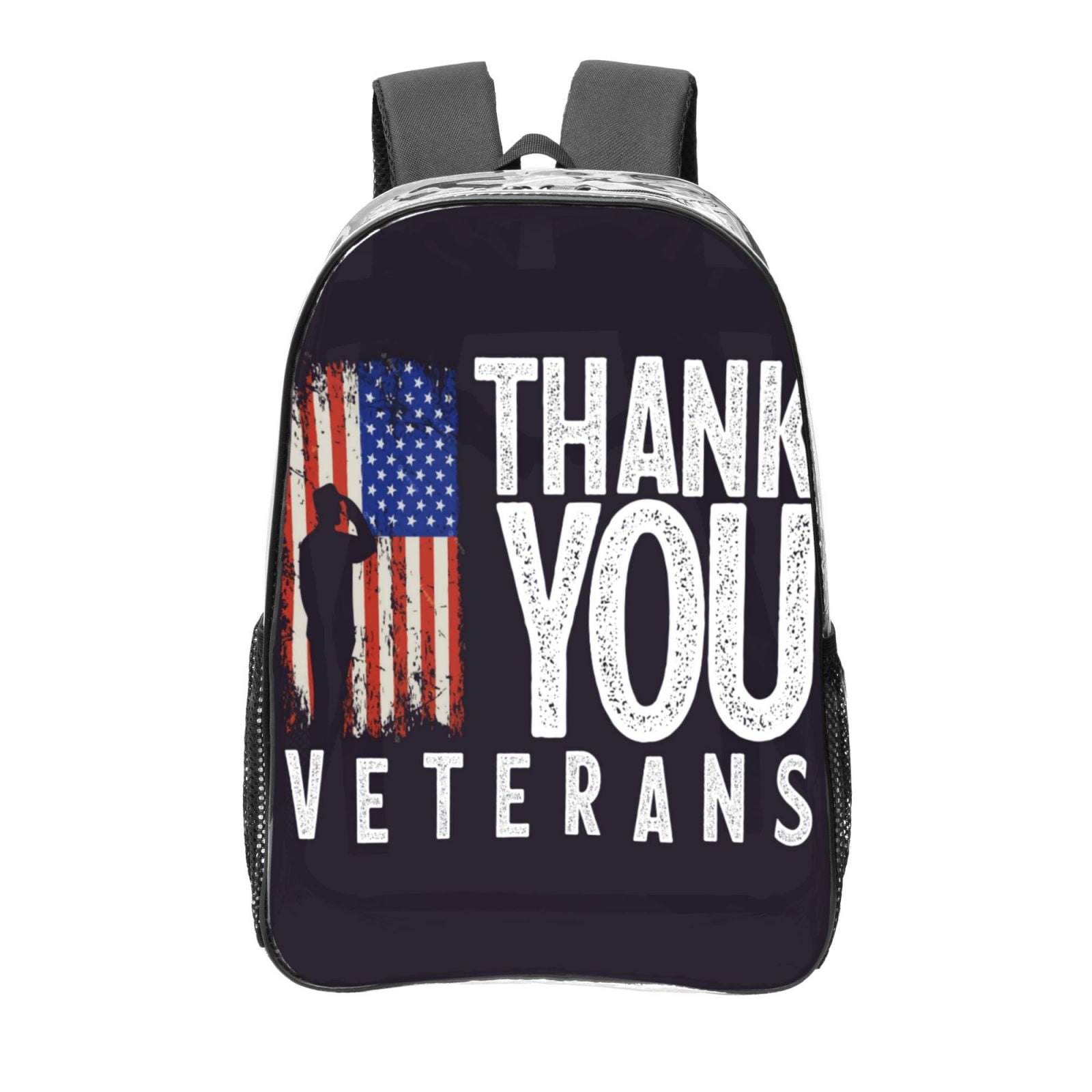 Susaid Veterans Day2 Print Clear Backpack See Through Transparent ...