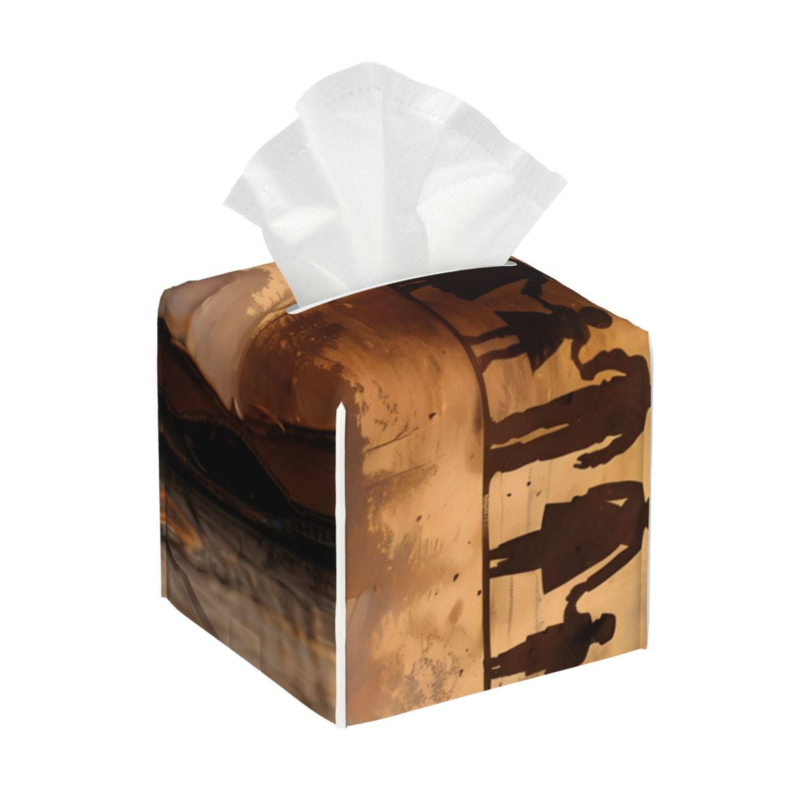 Susaid Vintage Family History Book Print PU Leather Tissue Box Cover ...