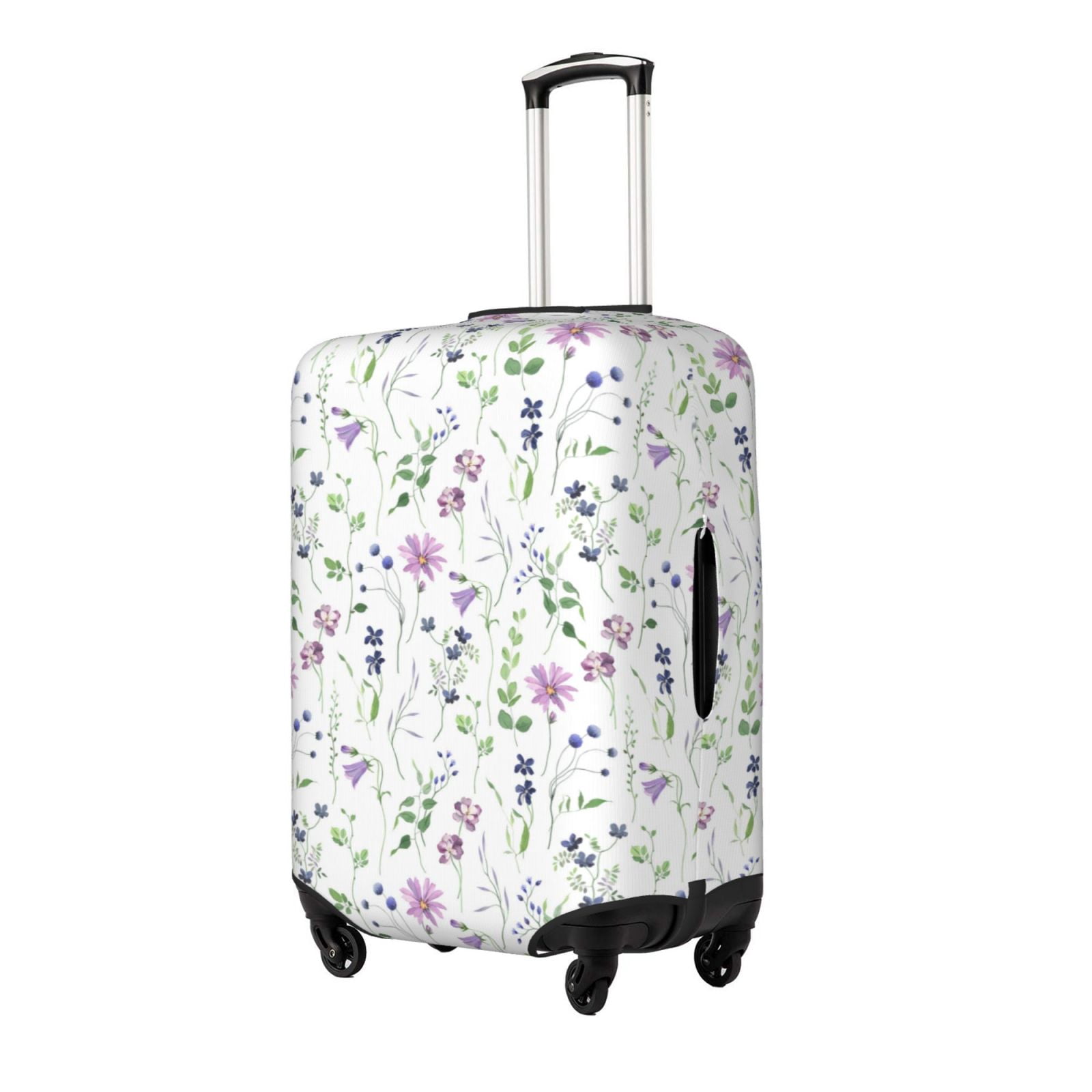 Susaid Watercolor Wildflower Print Elastic Washable Suitcase Cover with ...