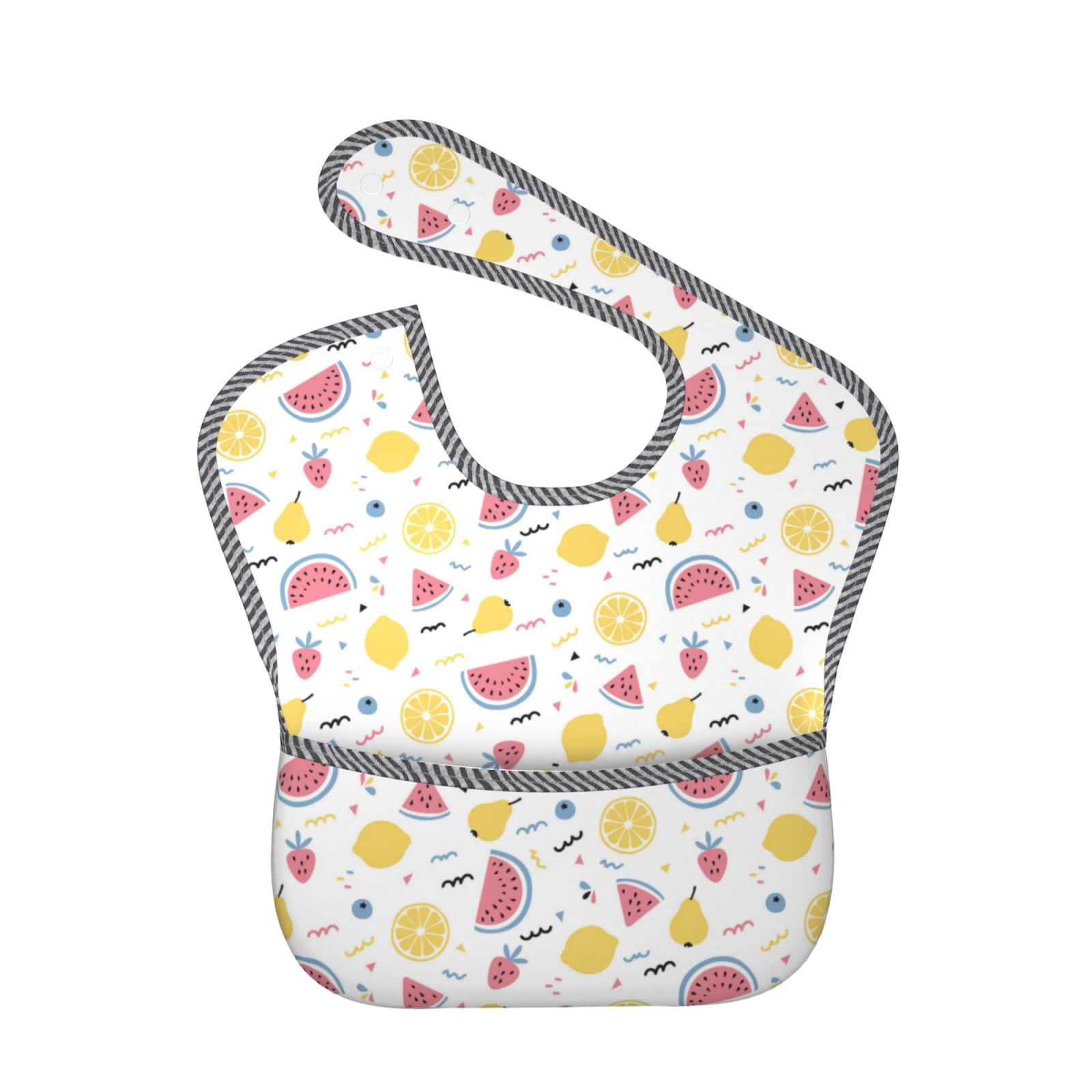 Susaid Watermelon And Lemon Print Bibs for Babies Toddlers Adjustable ...