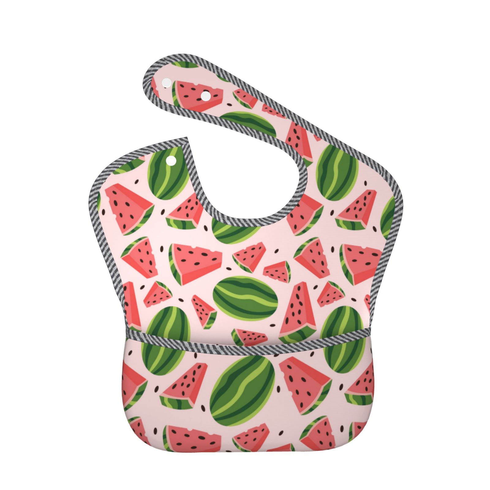 Susaid Watermelon Print Bibs for Babies Toddlers Adjustable Waterproof ...