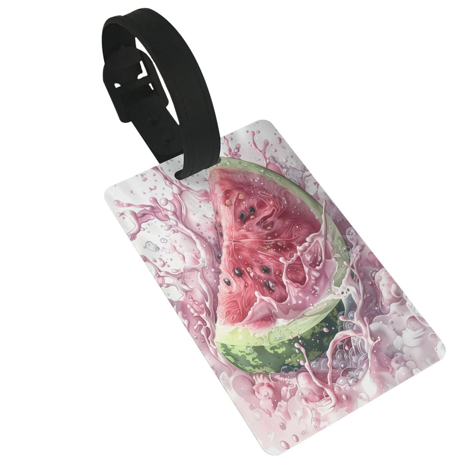 Susaid Watermelon Splash Realism Art Print Funny Luggage Tags Colorful ...