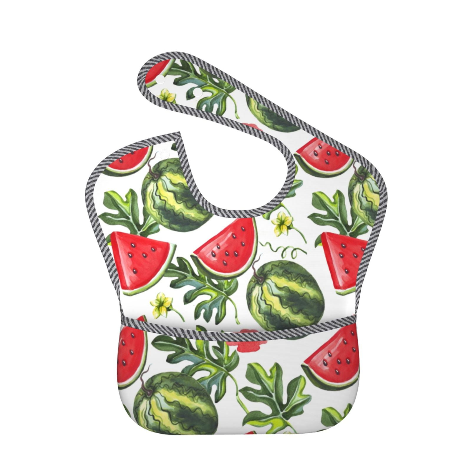 Susaid Watermelons Print Bibs for Babies Toddlers Adjustable Waterproof ...
