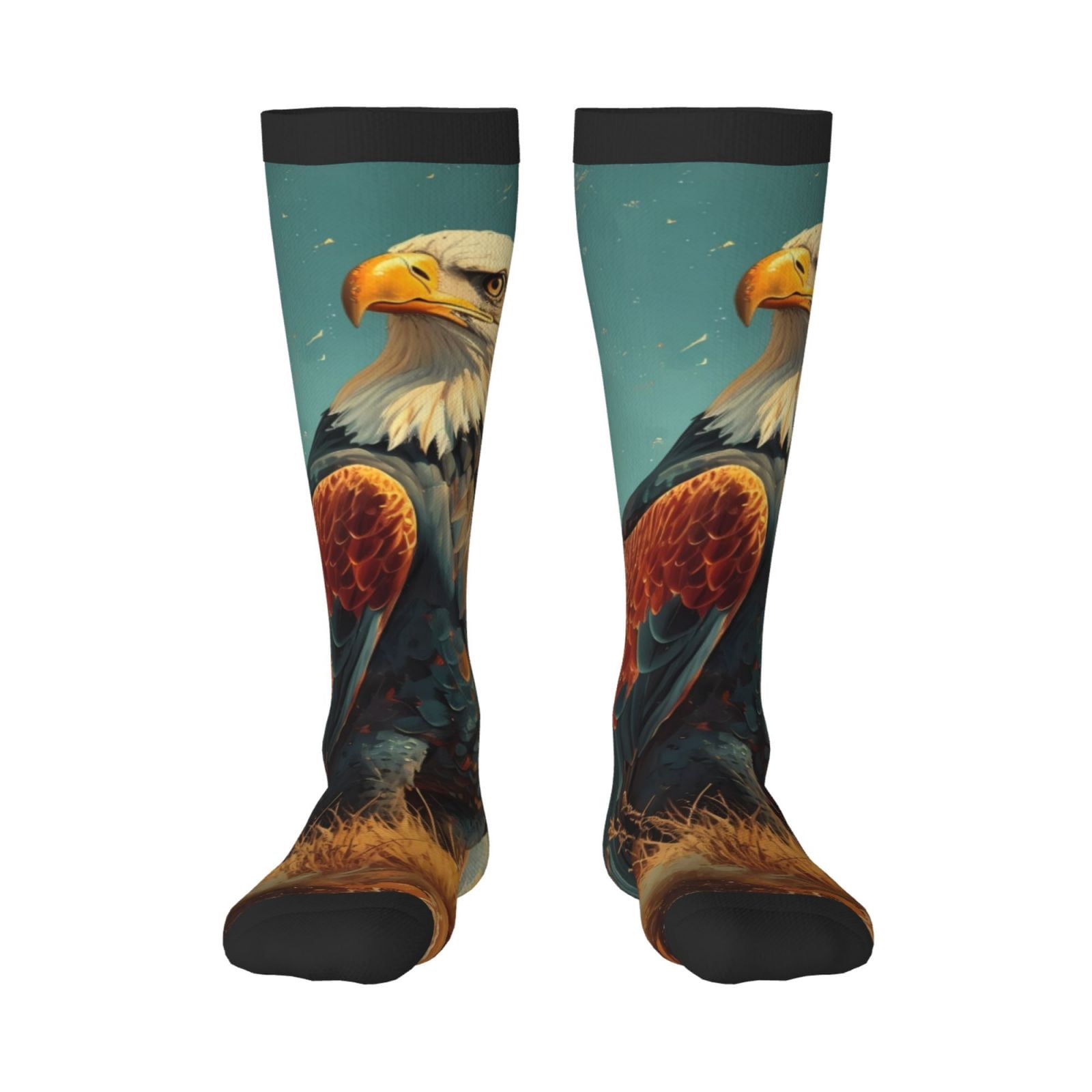 Susaid Western Desert Cactus Bald Eagle Print Thermal Winter Socks for ...