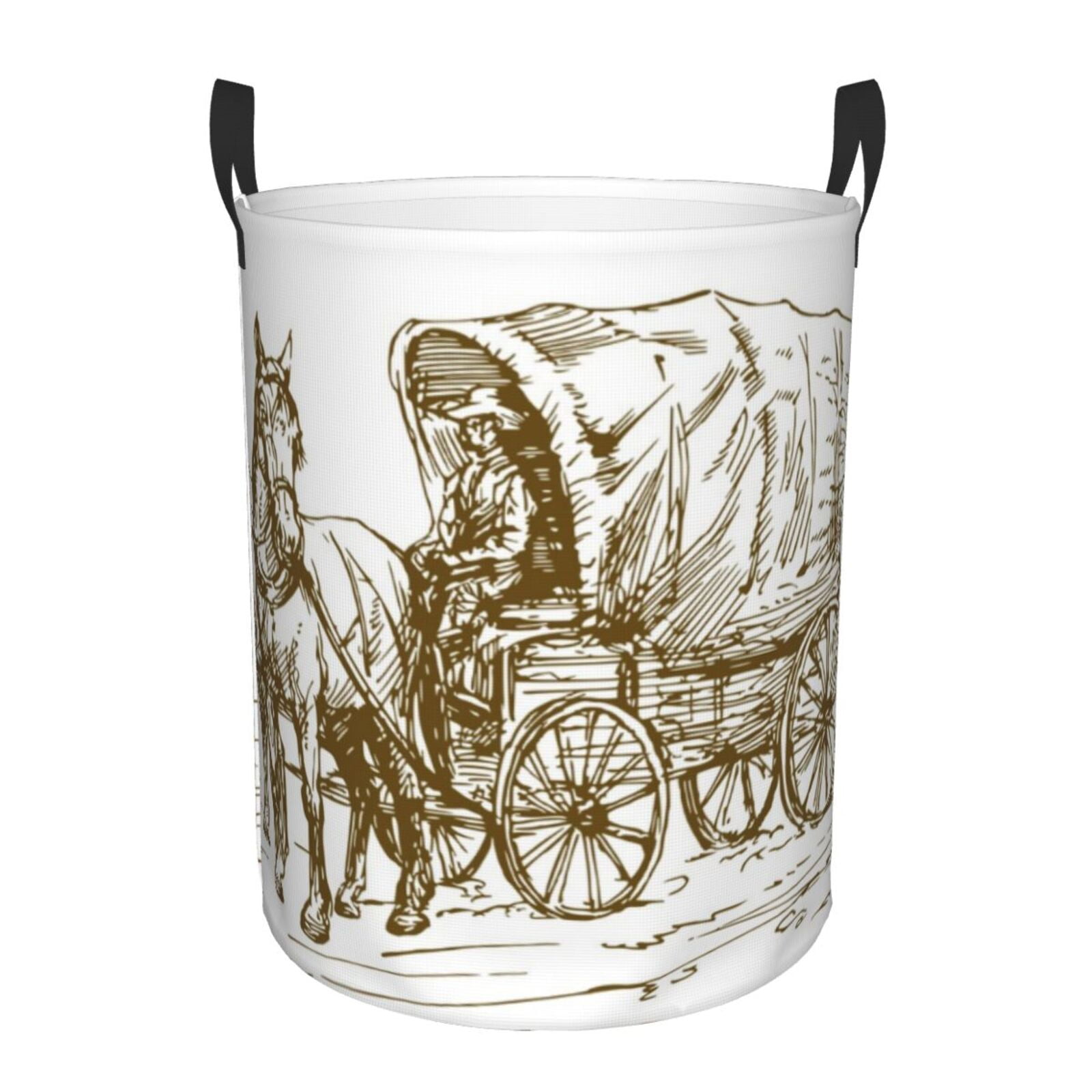 Susaid Western Scenery With Old Wagon Print Waterproof Oxford Cloth ...