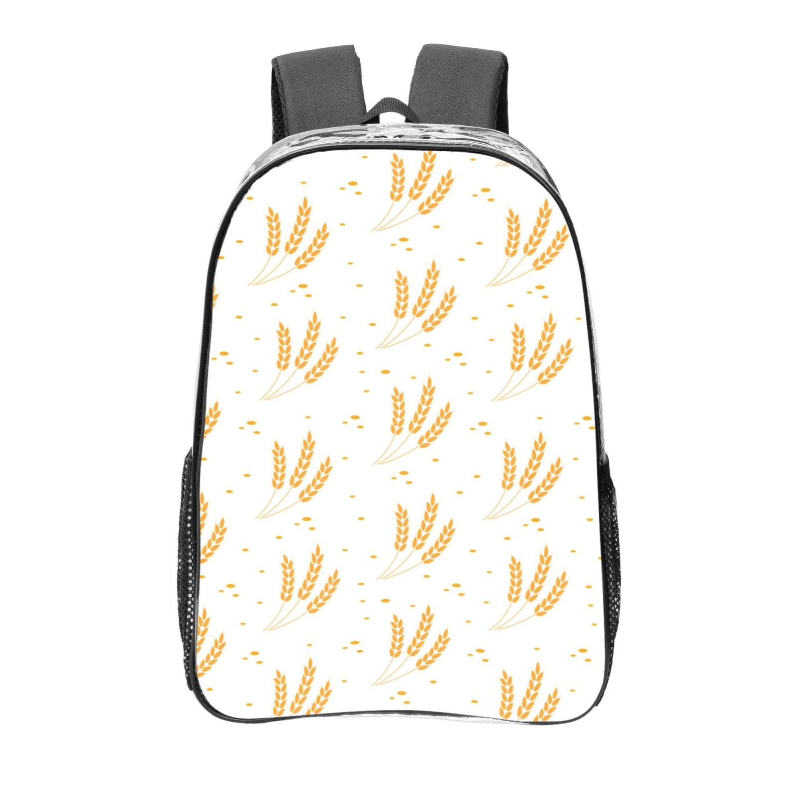 Susaid Wheat Print Clear Backpack See Through Transparent Plastic Clear ...