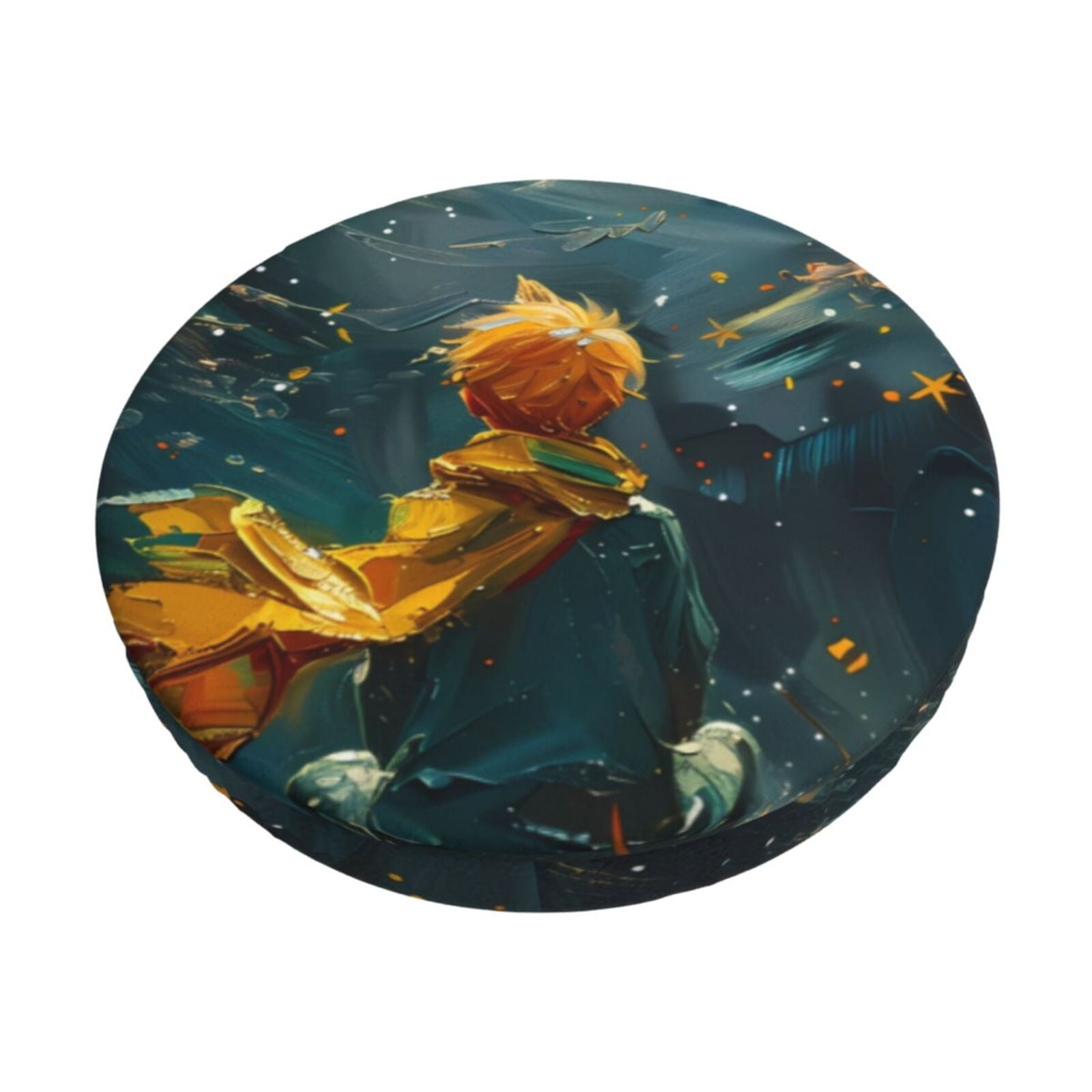 Susaid Whimsical Starry Night Scene Print Elastic Bar Stool Cover ...