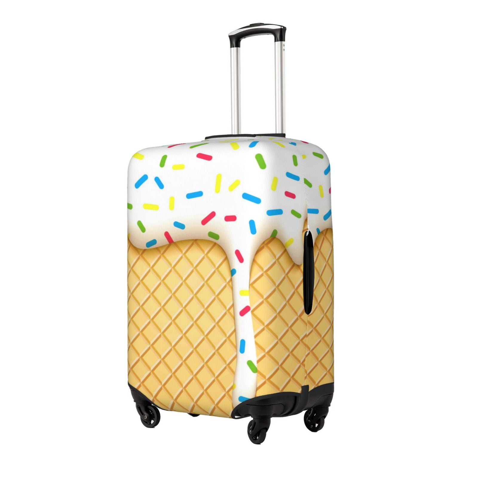 Susaid White Ice Cream Print Elastic Washable Suitcase Cover with ...