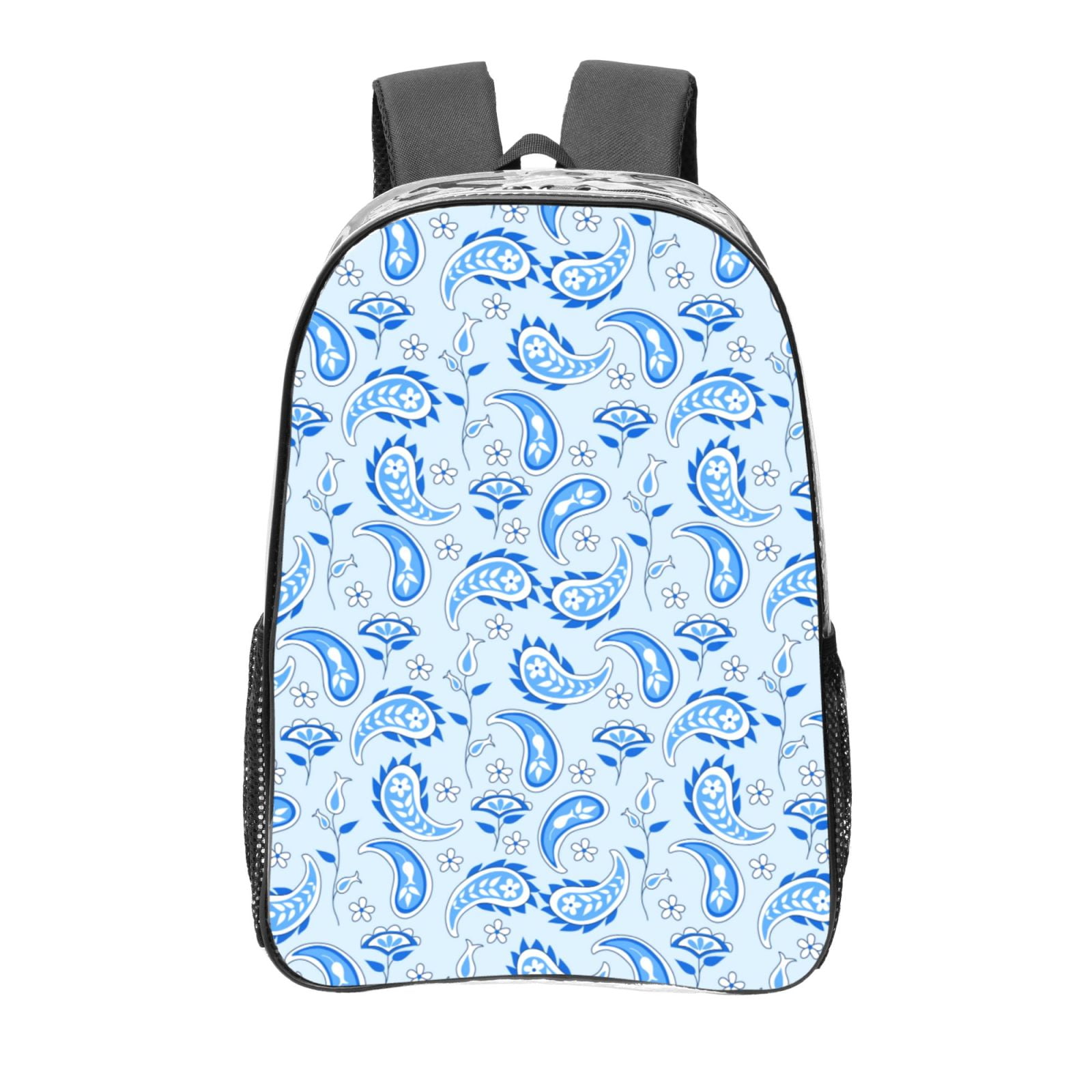 Susaid Winter Paisley Pattern Print Clear Backpack See Through ...