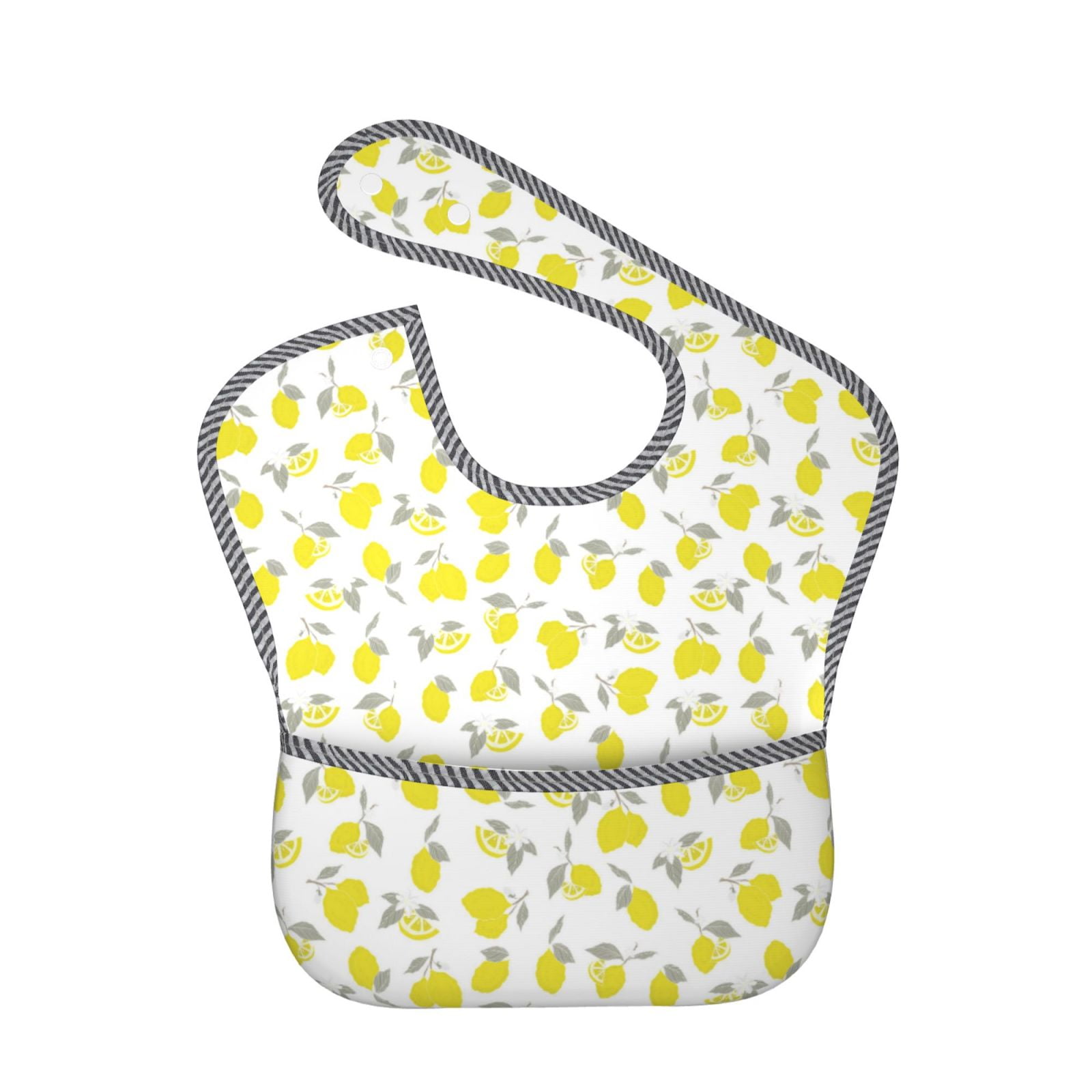 Susaid Yellow Lemon Leaves Print Bibs for Babies Toddlers Adjustable ...