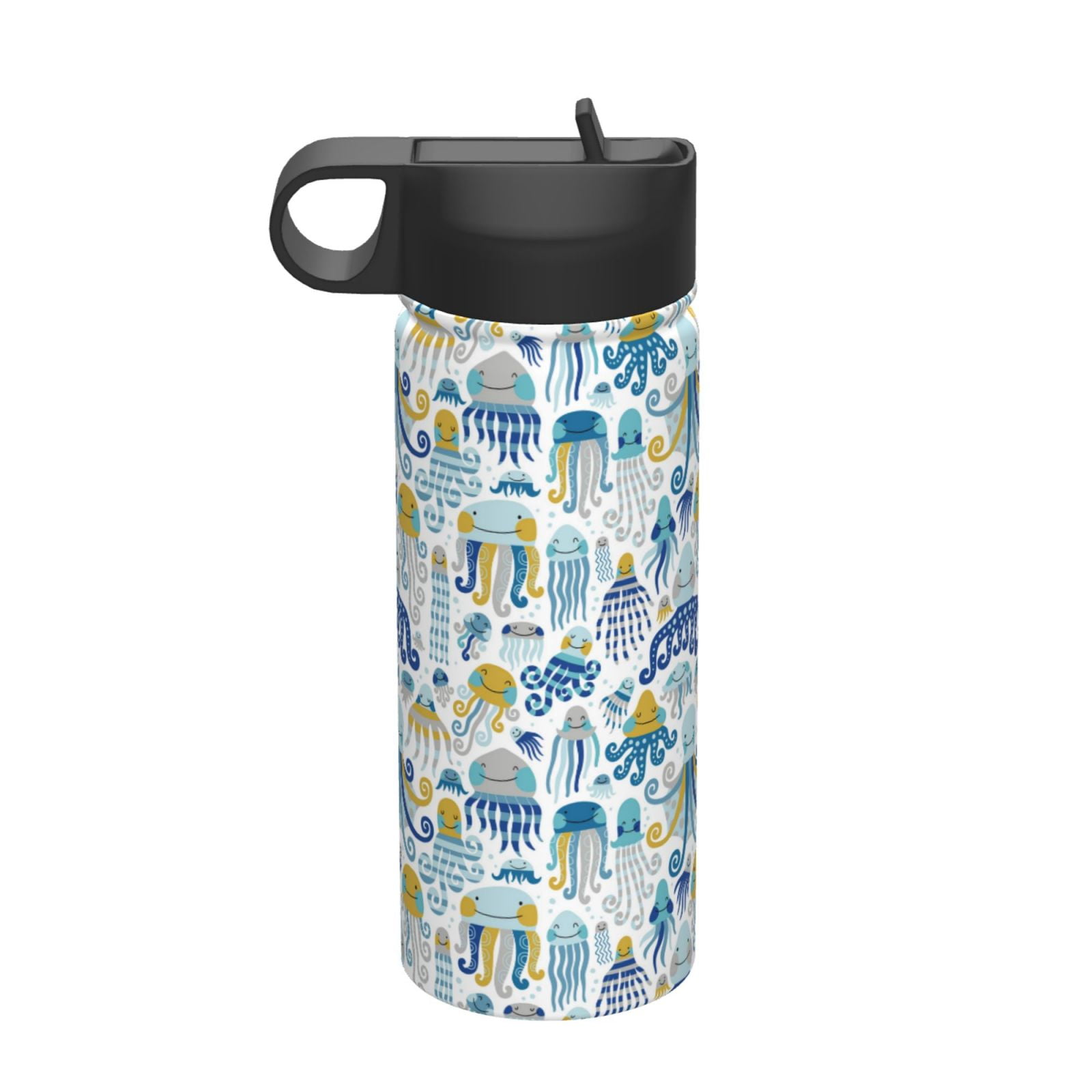 Susaid cartoon octopus Print 18oz Sports Insulated Kettle Stainless ...
