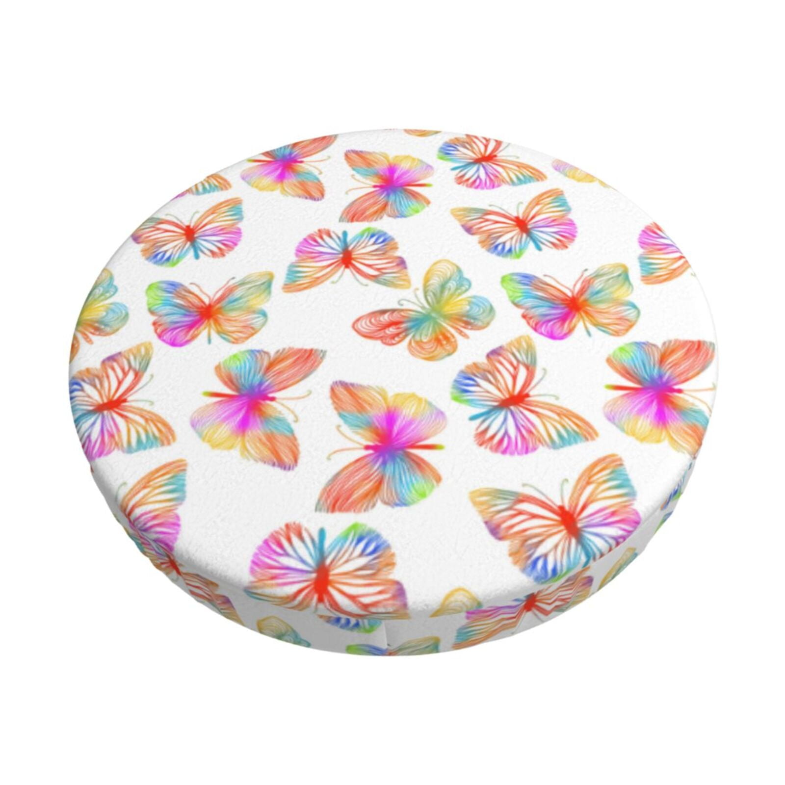 Susaid colored butterflies Print Elastic Bar Stool Cover Personalized ...