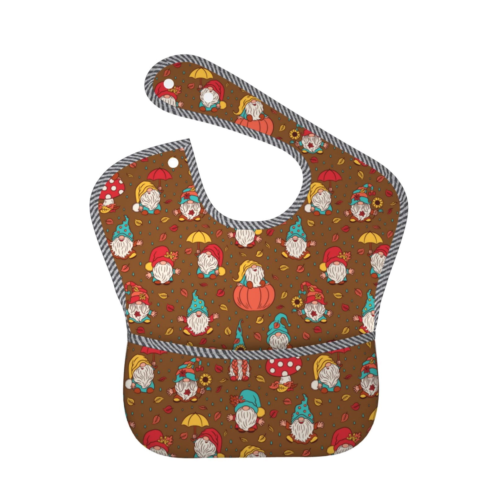 Susaid cute gnome Pumpkin Print Bibs for Babies Toddlers Adjustable ...