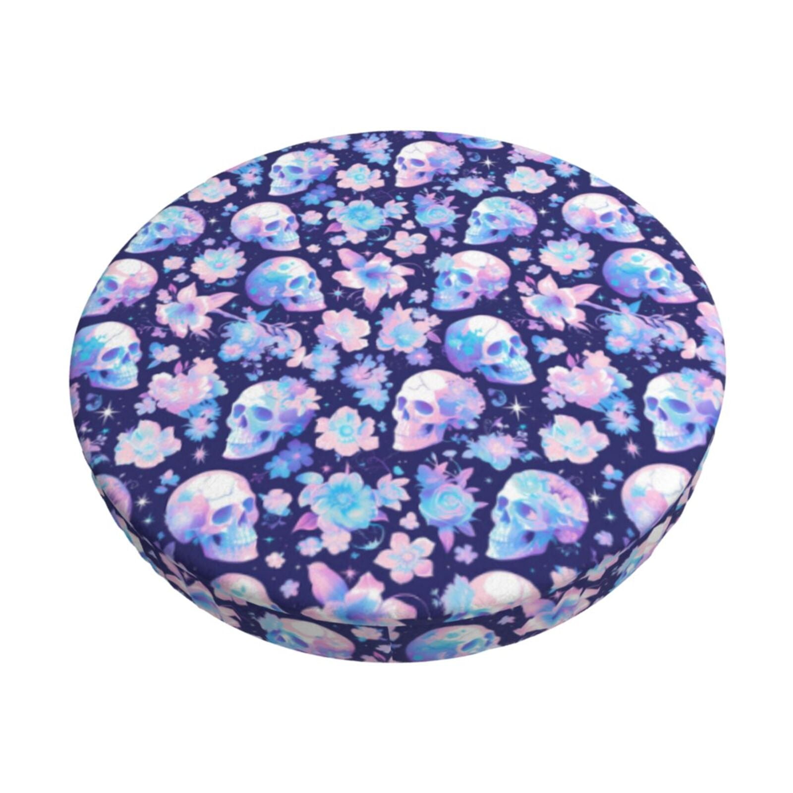 Susaid flower Skull starry sky Print Elastic Bar Stool Cover ...